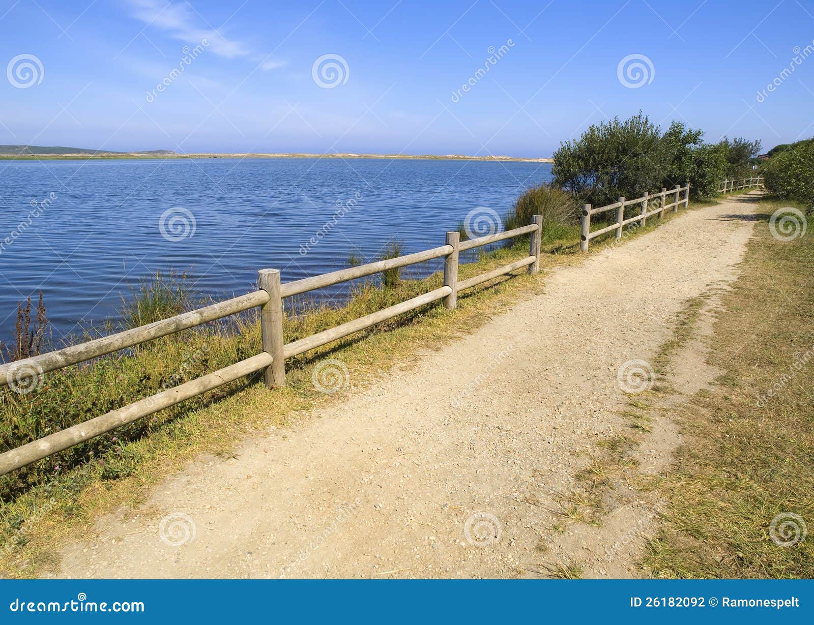 Footpath on the lake stock photo. Image of lake, green - 26182092