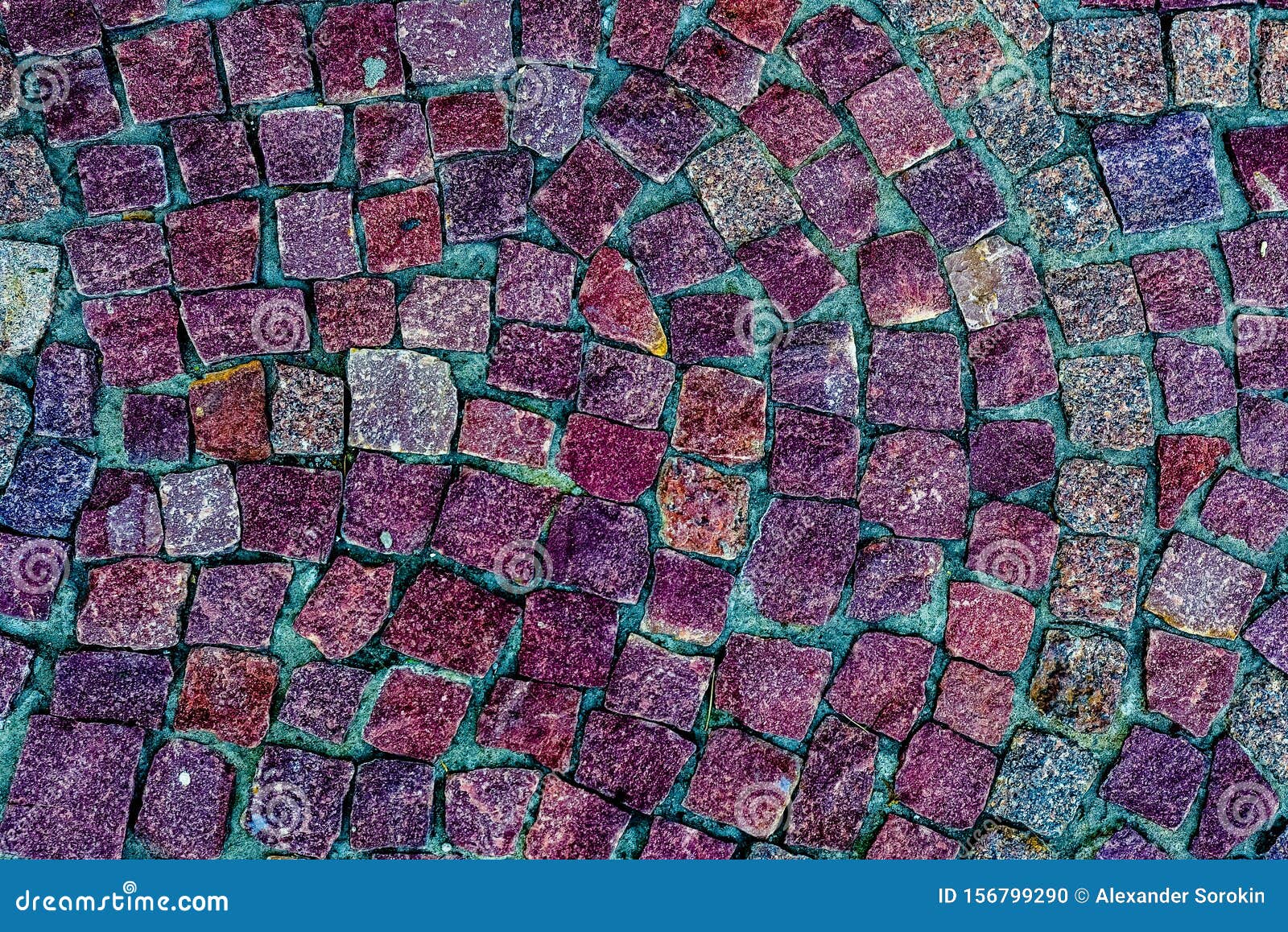 Footpath Lined with Colored Stone Small Size Stock Photo - Image of ...