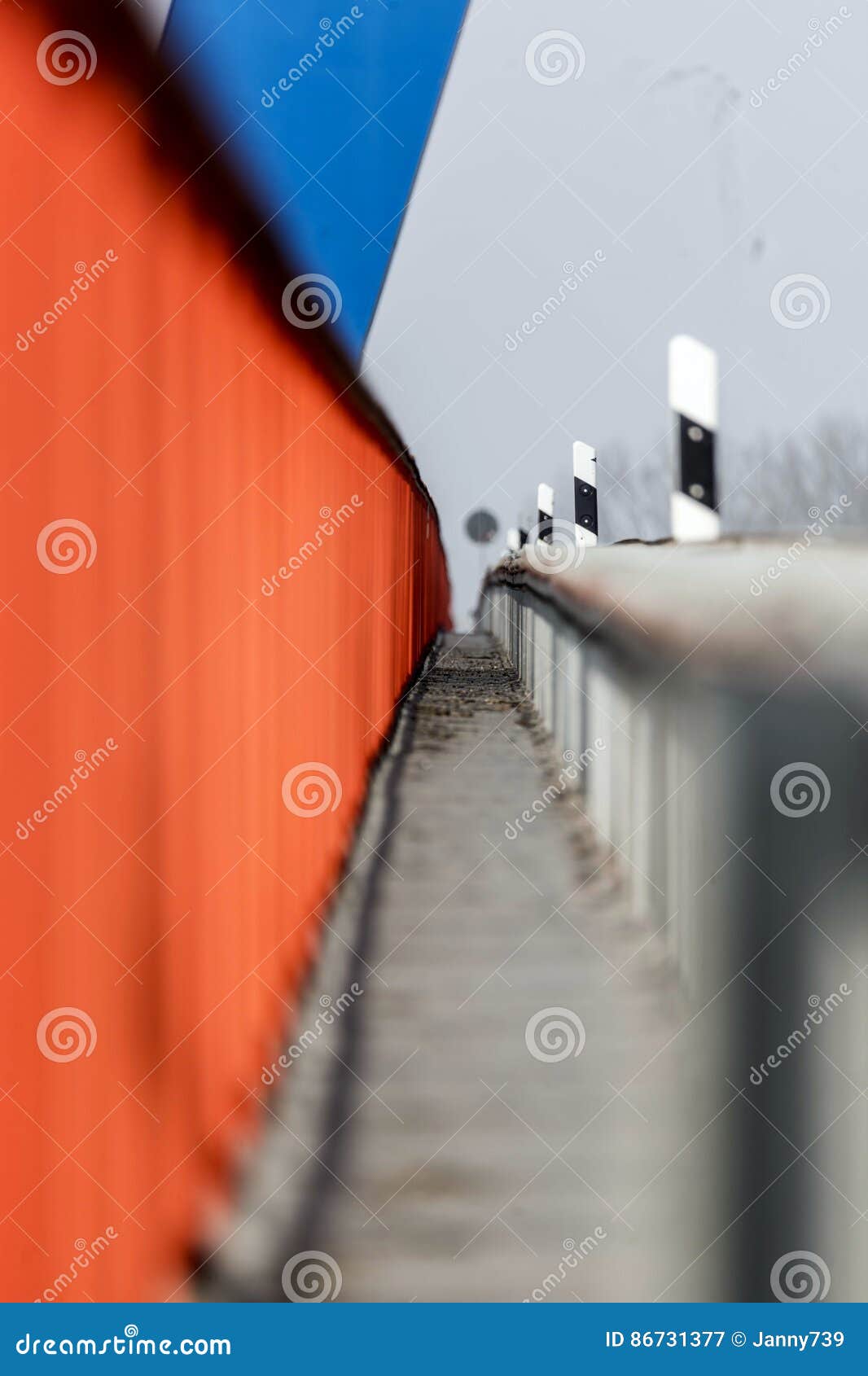 Footpath over a bridge stock image. Image of traffic - 86731377