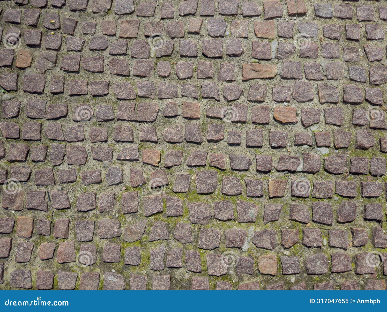 Footpath Paved with Brown Stone Paving Tiles, Fragment Top View Stock ...