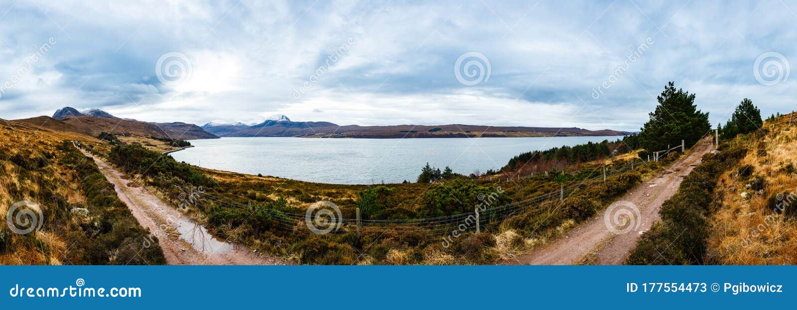 Footpath by the Side of a Bay in Scoraig Area in a Cloudy Day in ...