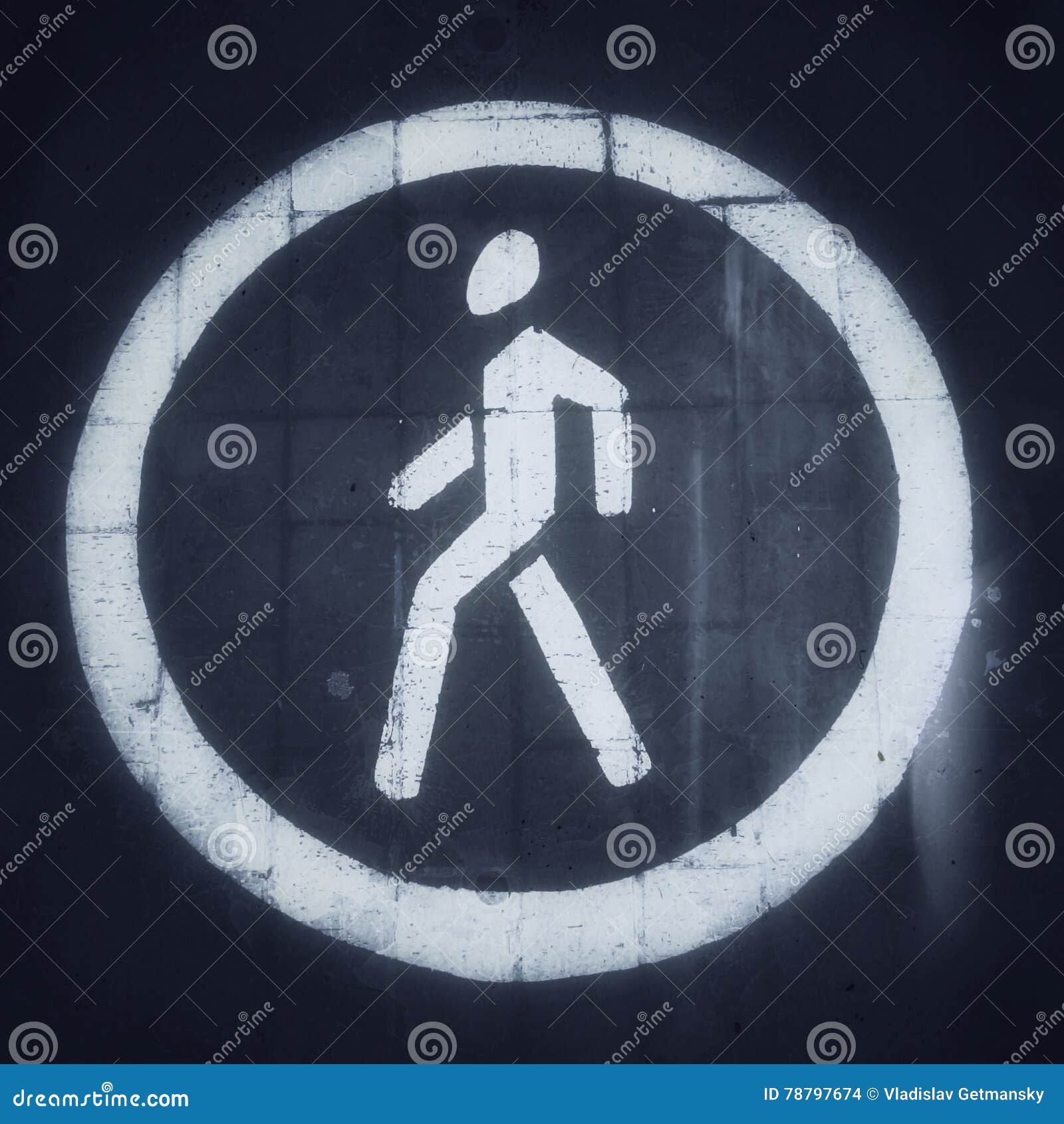 Footpath sign stock photo. Image of sign, urban, symbol - 78797674