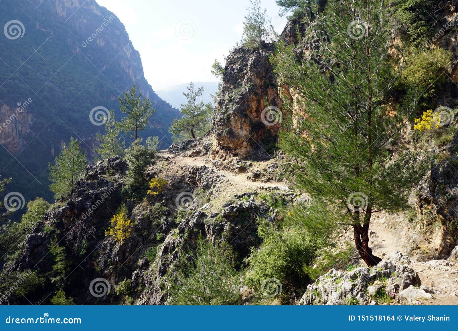 Footpath on the slope stock photo. Image of granite - 151518164