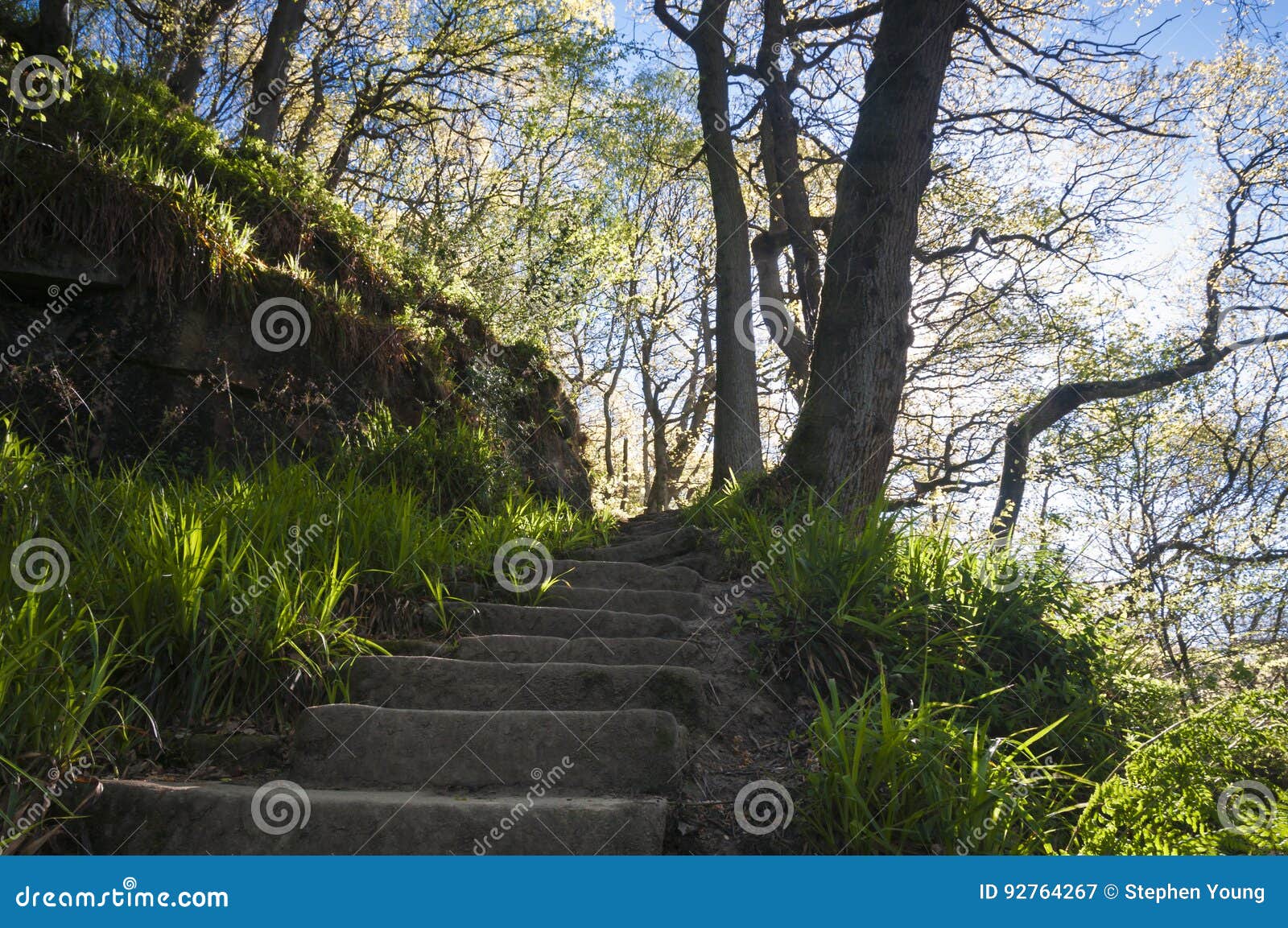 Footpath steps stock image. Image of england, horizontal - 92764267