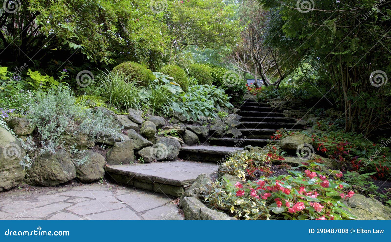 Footpath Steps in the Public Park Stock Photo - Image of view ...