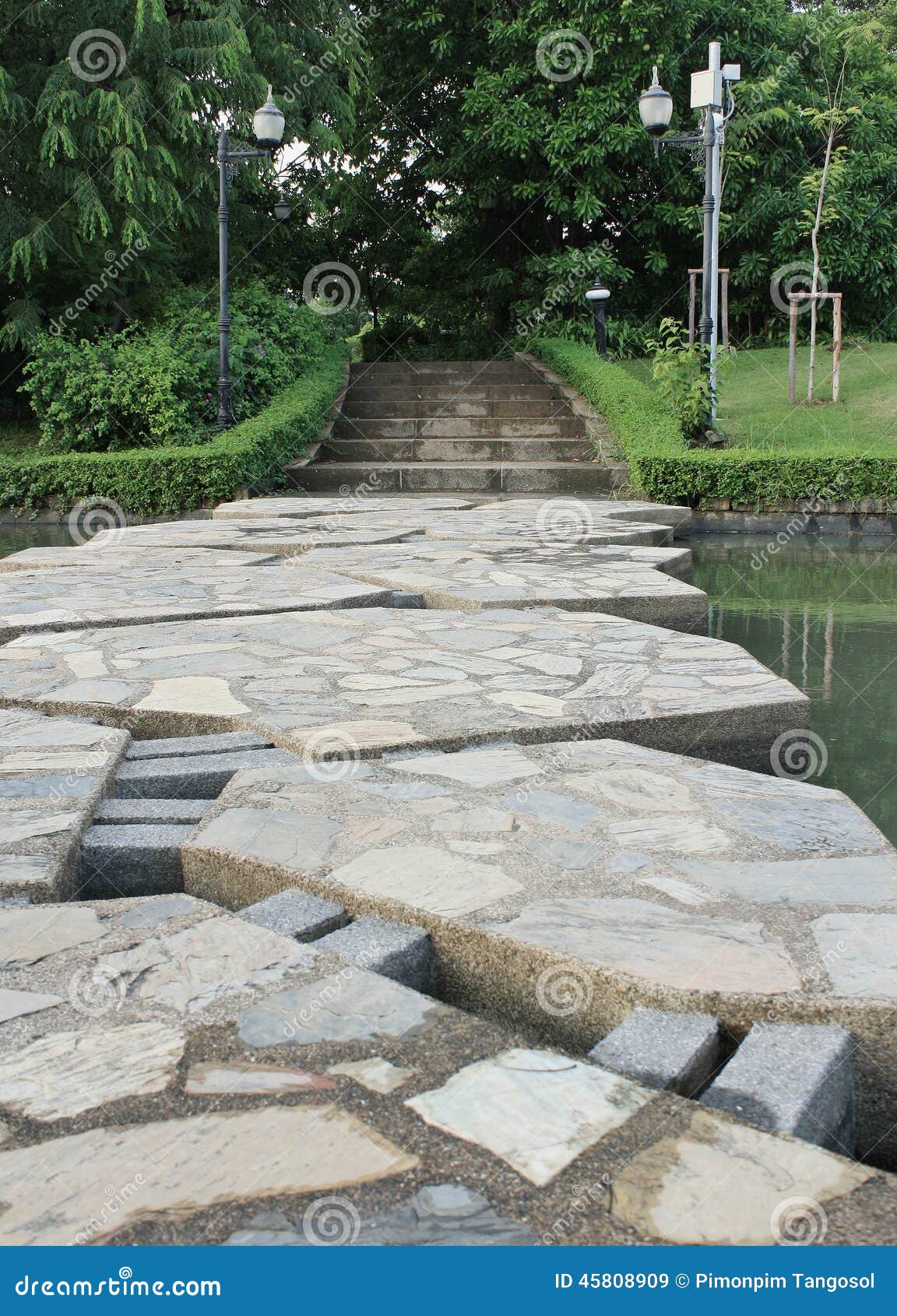 Footpath Stone and Stone Ladder Stock Image - Image of public, ladder ...