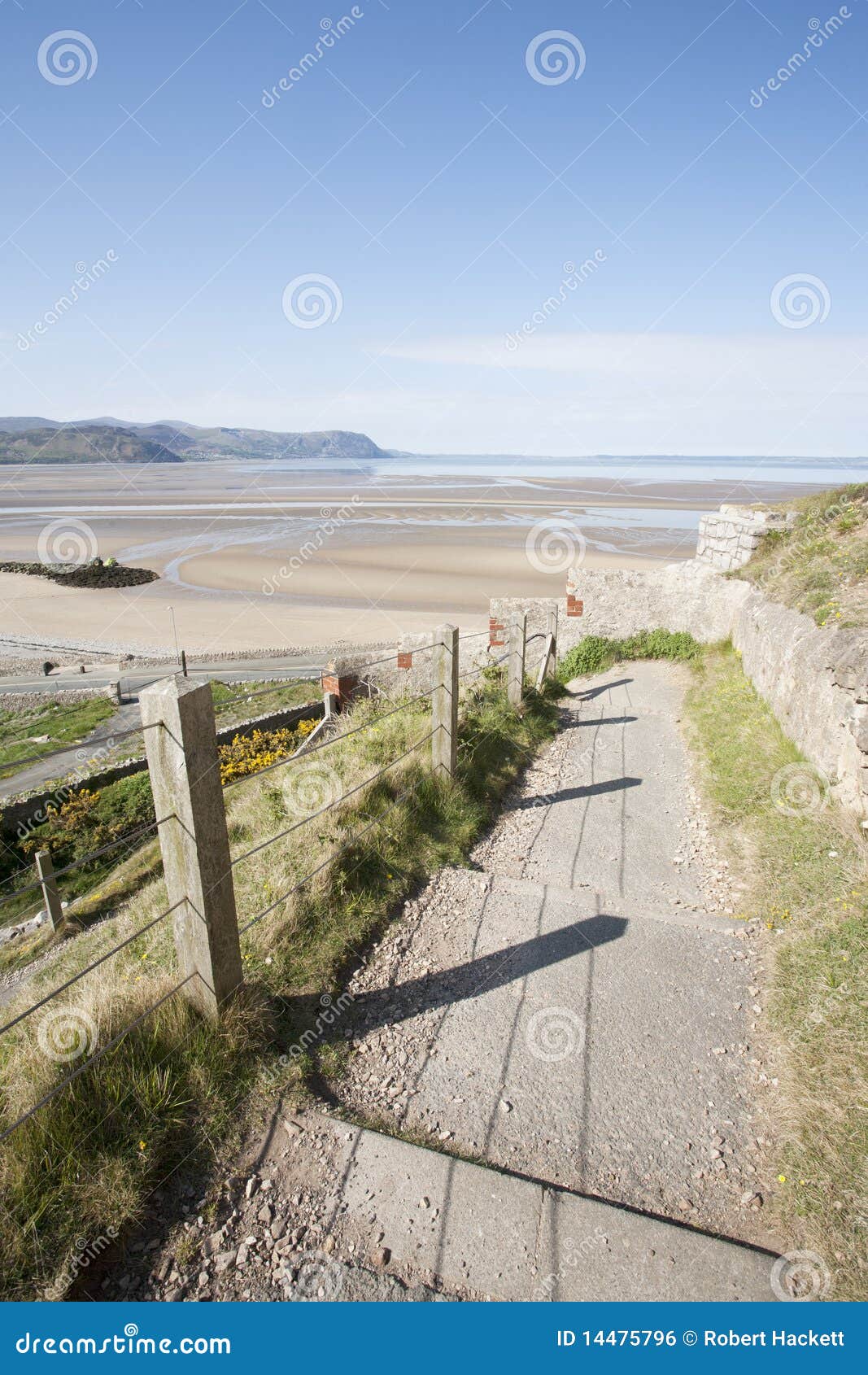 Footpath to beach stock photo. Image of footpath, fence - 14475796