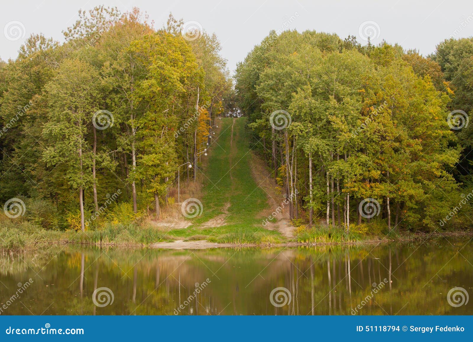 Footpath to the lake stock photo. Image of single, nonurban - 51118794