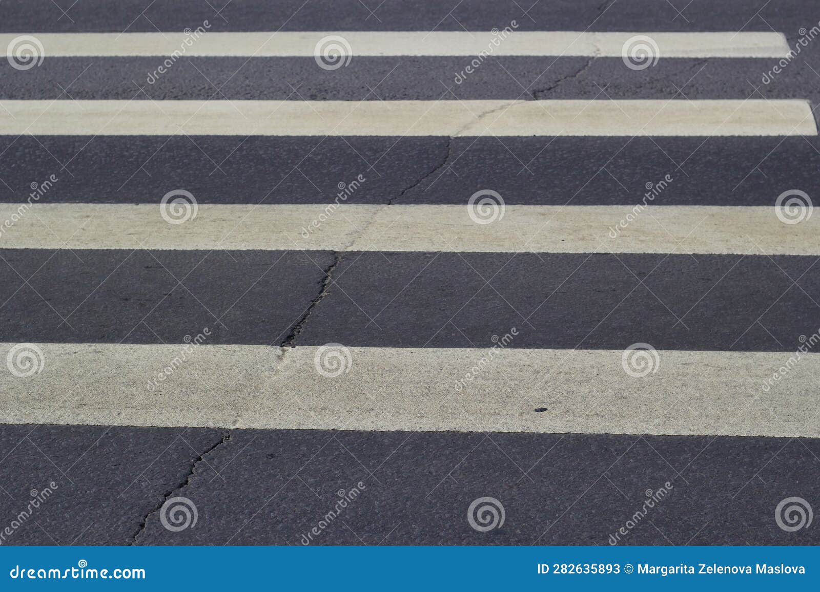 Footpath White Stripes Gray Asphalt Road Traffic. Stock Image - Image ...