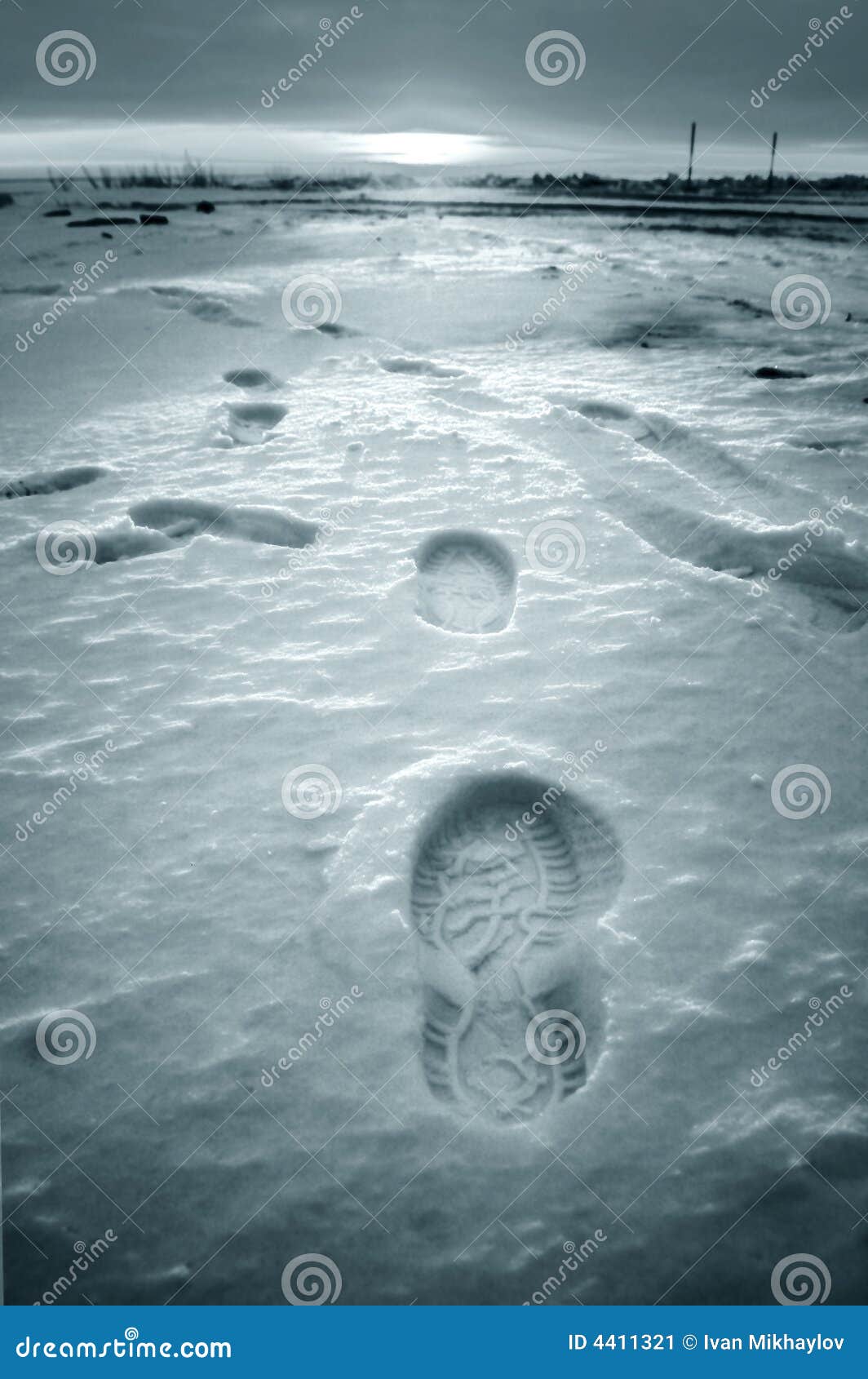 Footprint stock image. Image of footstep, forward, explorer - 4411321