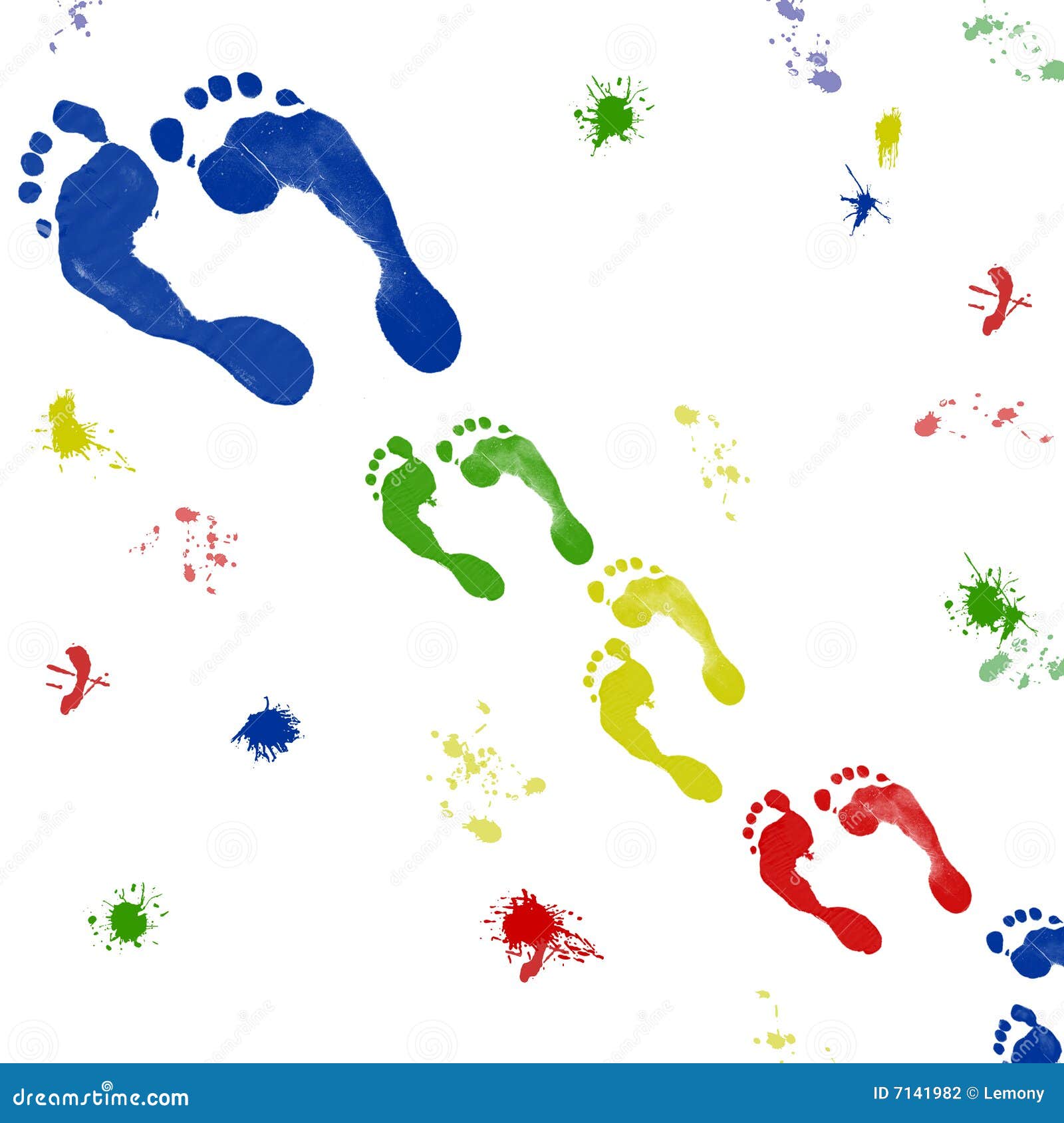 Footprint stock illustration. Illustration of colorful - 7141982