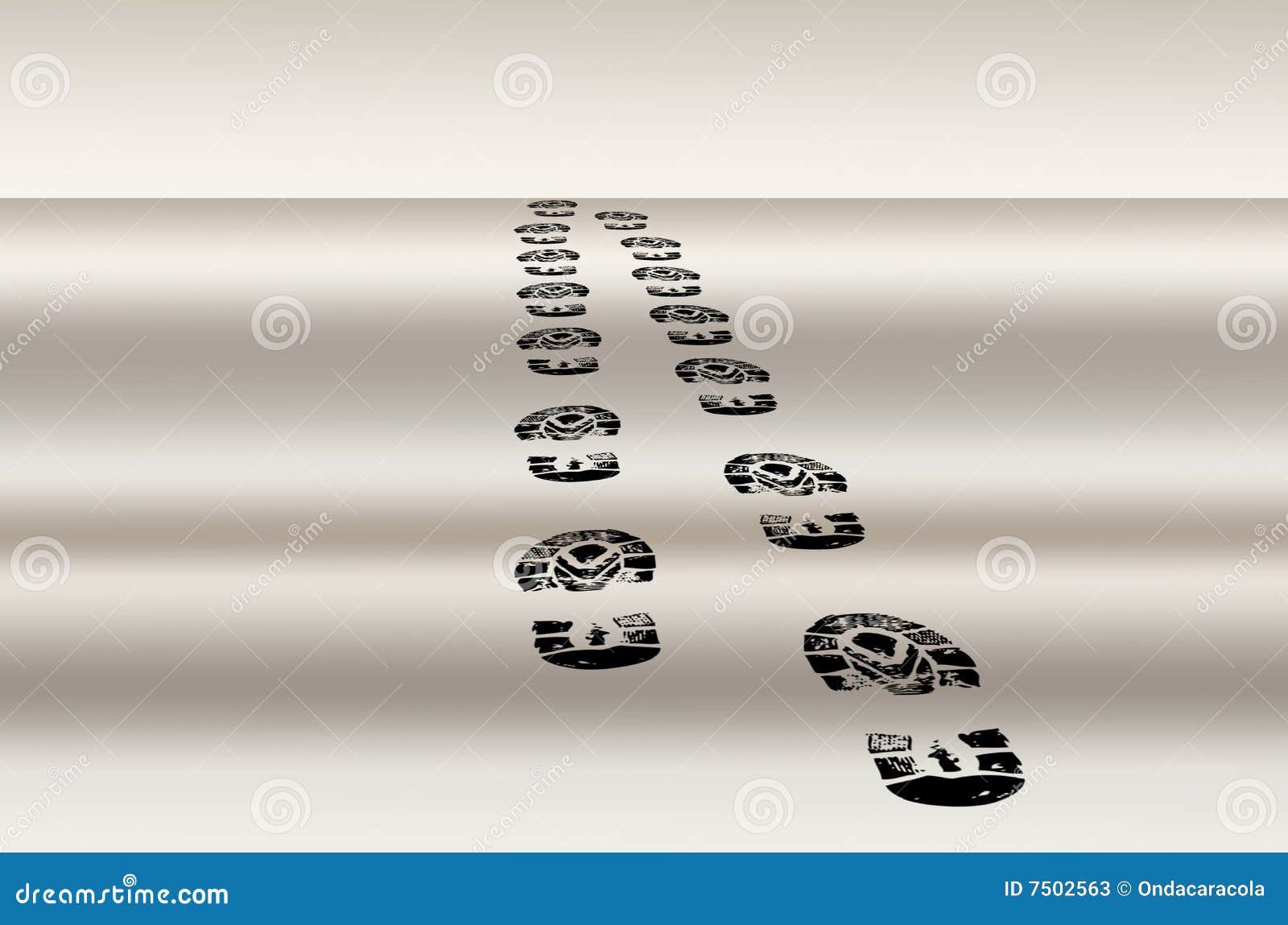 Footprint stock illustration. Illustration of distant - 7502563
