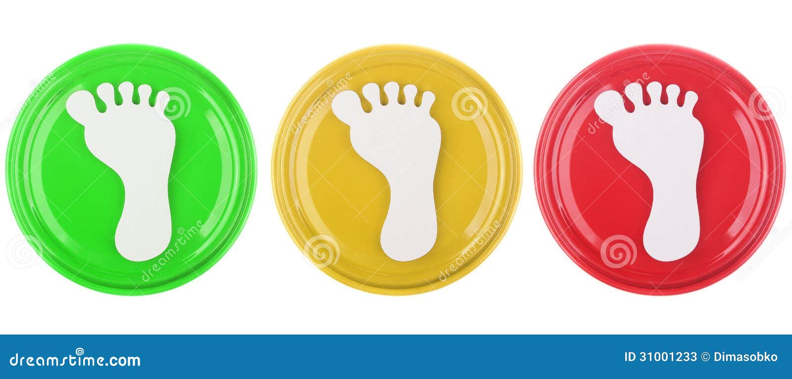 Footprint As a Traffic Light Stock Image - Image of concept, black ...