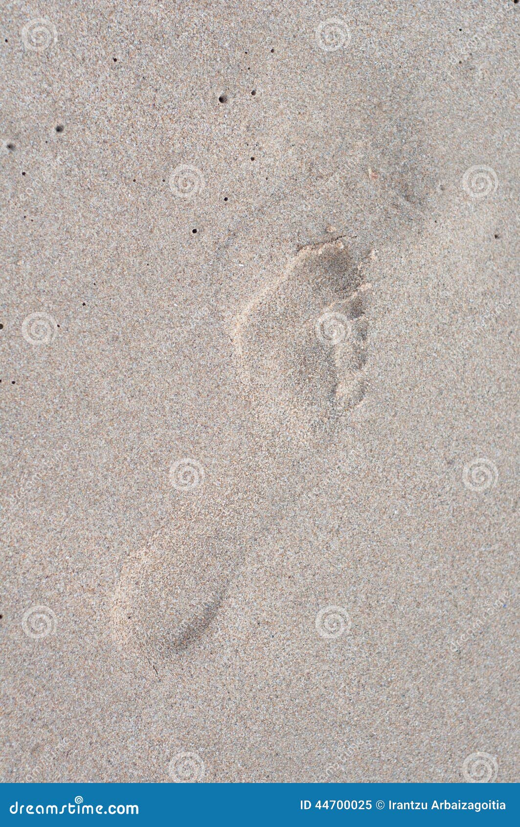 Footprint in the Beach Sand Stock Image - Image of barefoot, shore ...