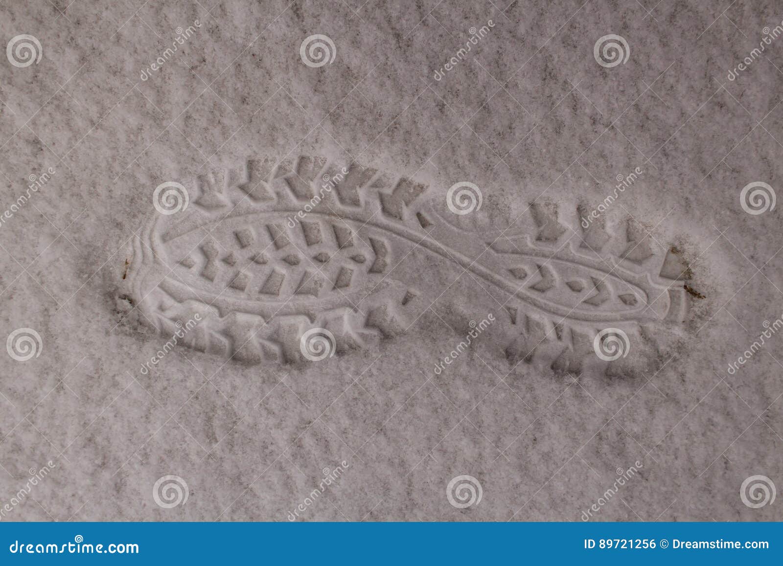 Footprint of the Boot on the Snow. Stock Photo - Image of shoes, frost ...
