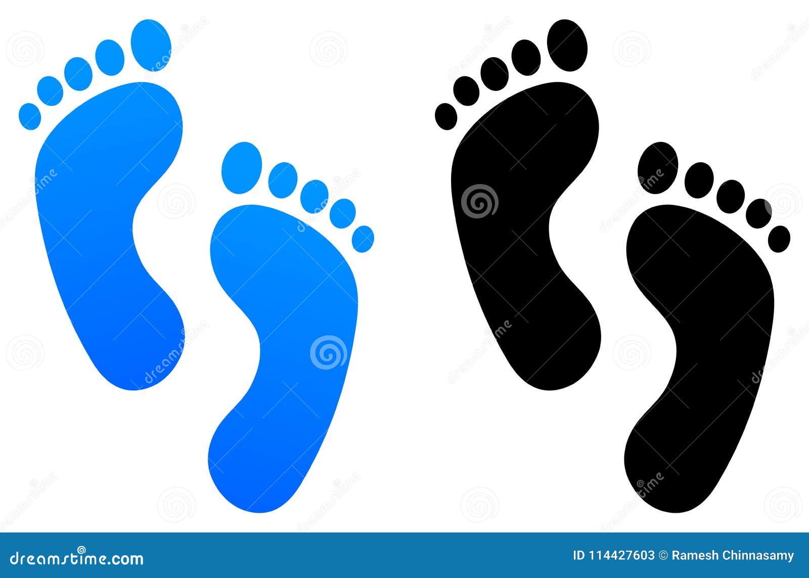 Footprint clip art stock vector. Illustration of foot - 114427603