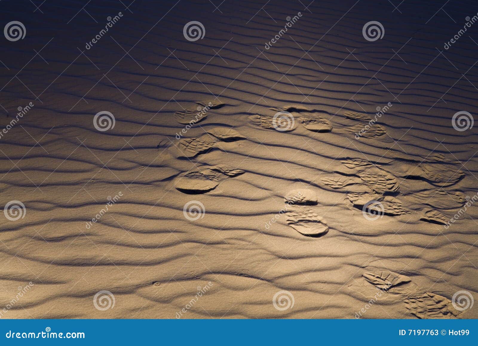 Footprint on the desert stock image. Image of serene, striped - 7197763