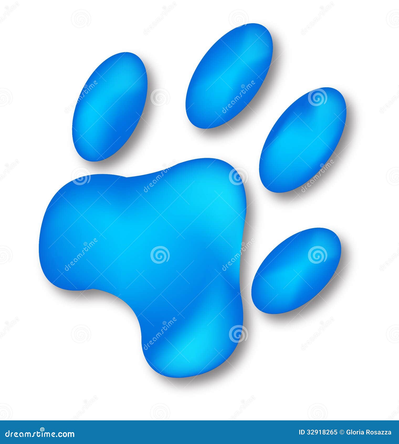 Footprint dog stock illustration. Illustration of artwork - 32918265