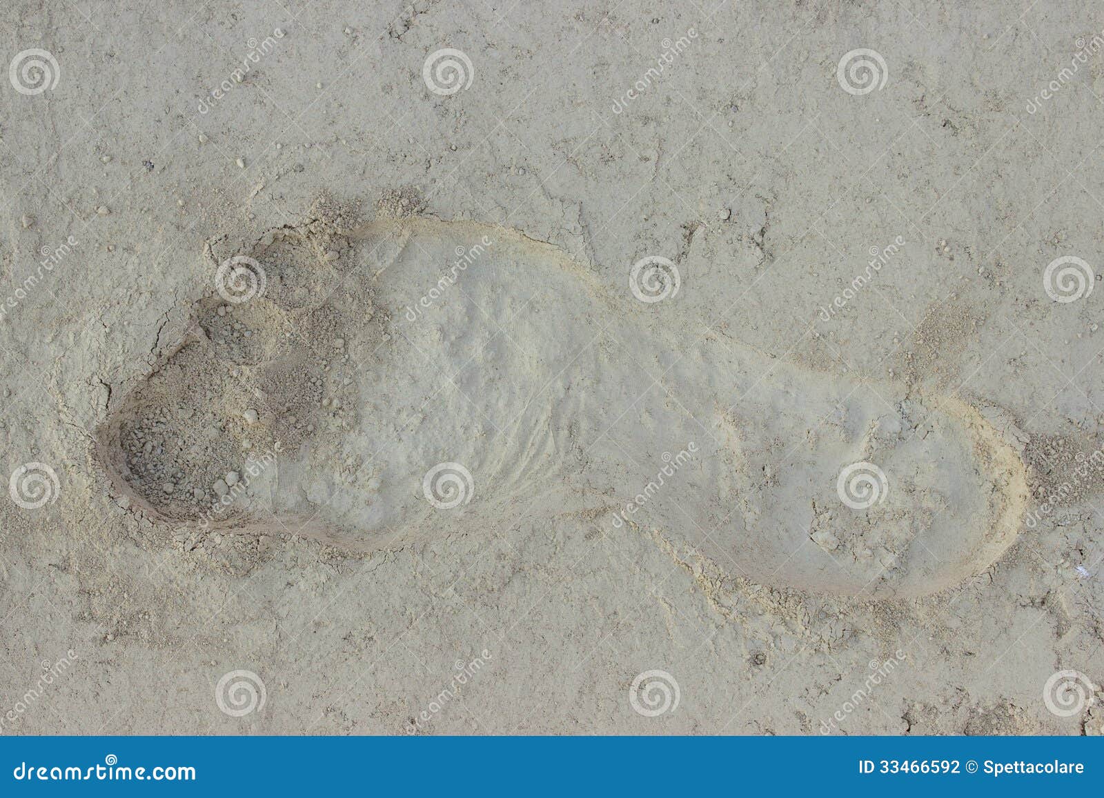 Footprint in dust stock photo. Image of footfall, stepping - 33466592