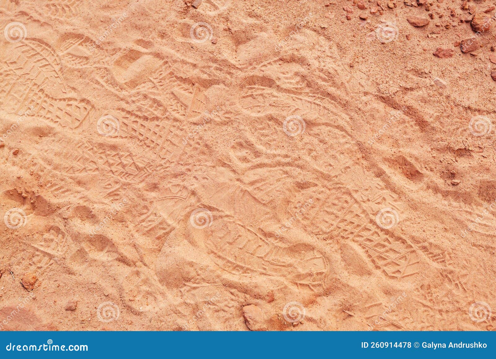 Footprint stock photo. Image of texture, trail, desert - 260914478