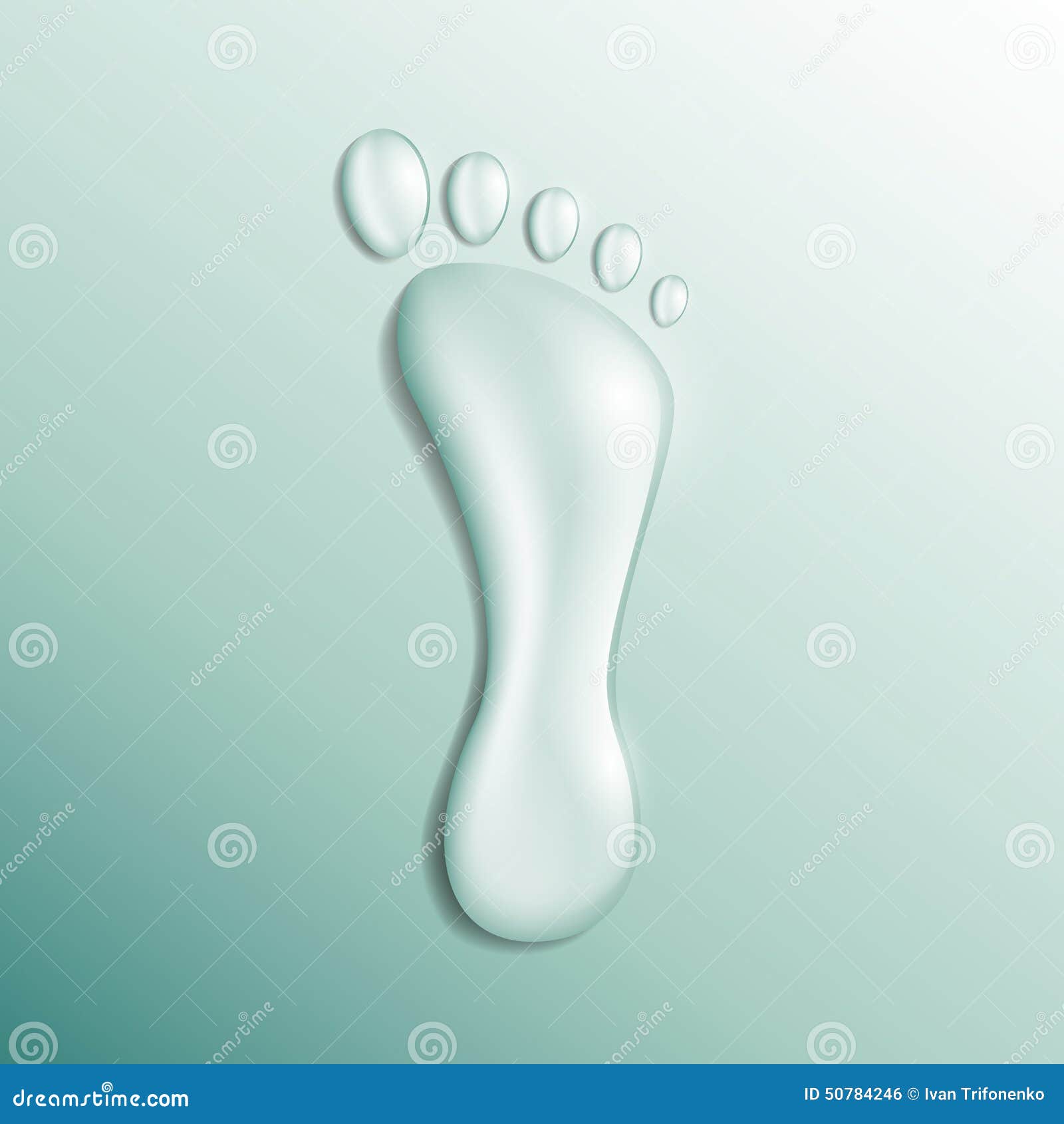 Footprint in the Form of Droplets Stock Vector - Illustration of ...
