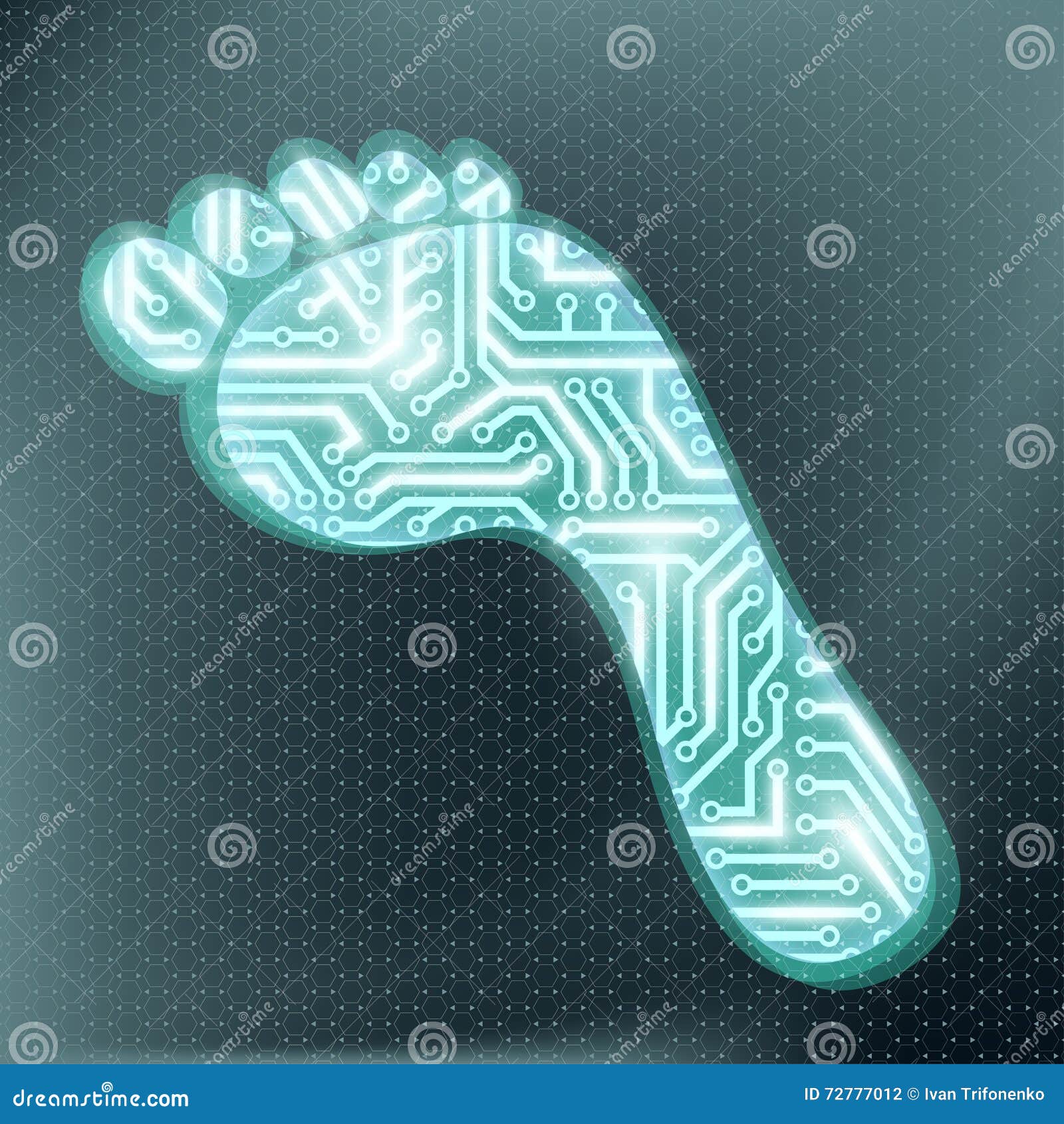 Eco Footprint In Tai Chi Form Cartoon Vector | CartoonDealer.com #24426227