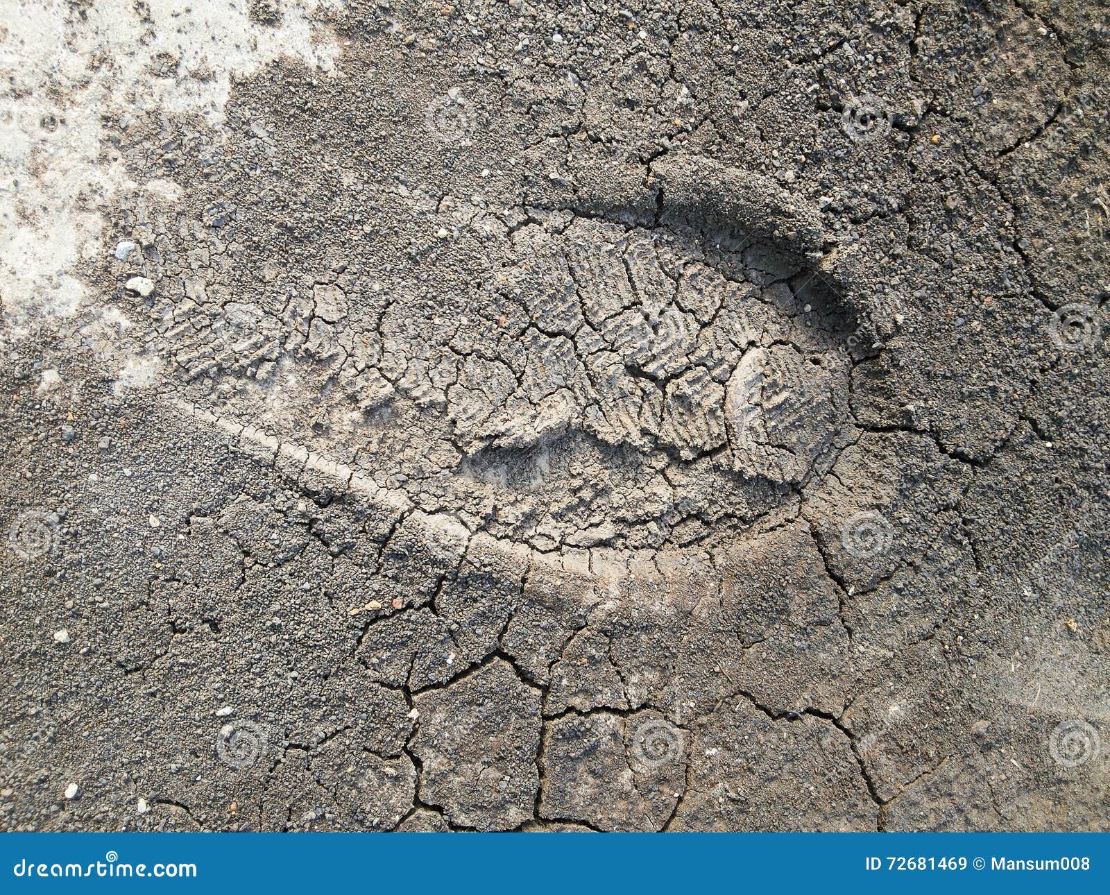 Footprint on the ground stock image. Image of natural - 72681469
