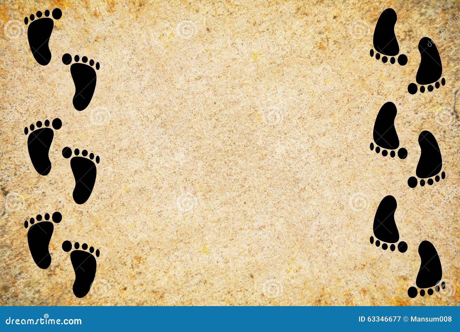 Footprint on Grunge Brown Background Stock Image - Image of wallpaper ...