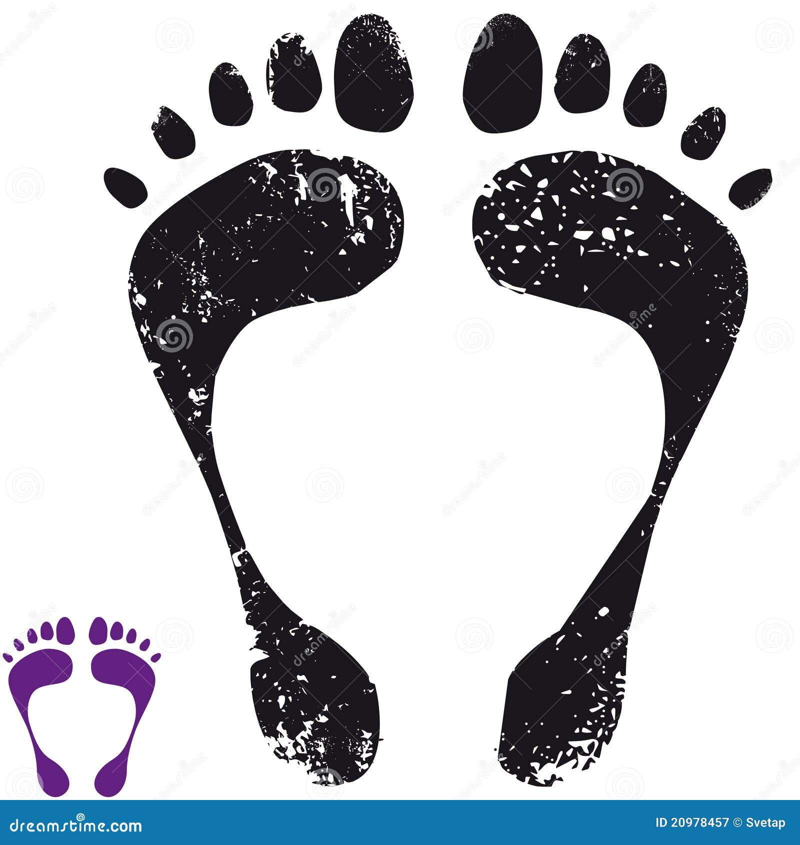 Footprint Grunge Detailed Vector Image Stock Vector - Illustration of ...