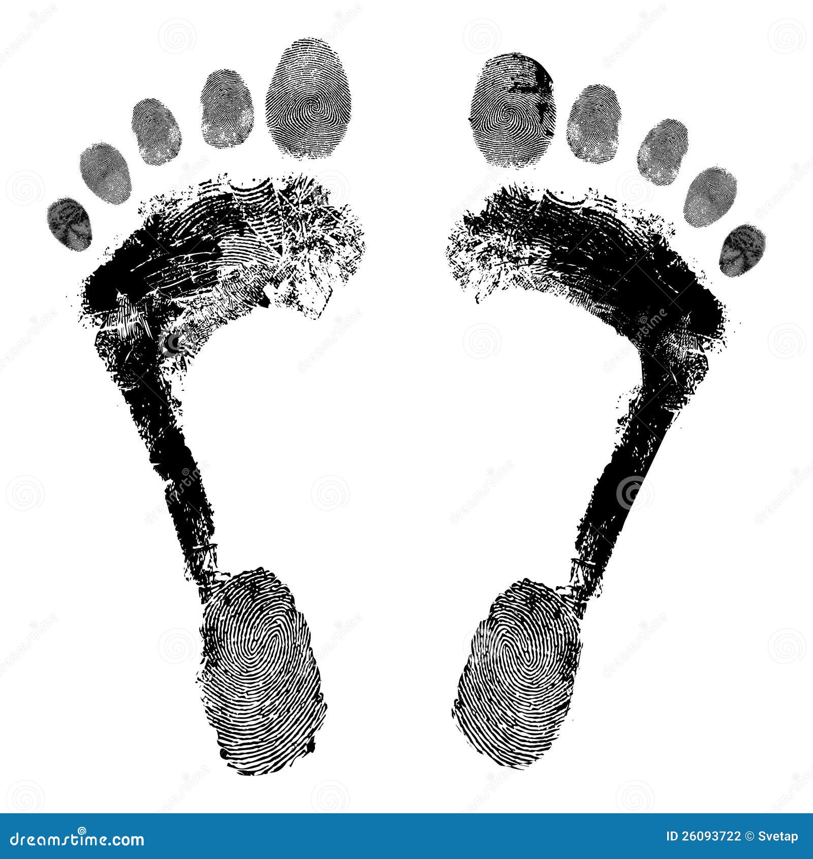 Footprint Grunge Detailed Vector Image Stock Vector - Illustration of ...