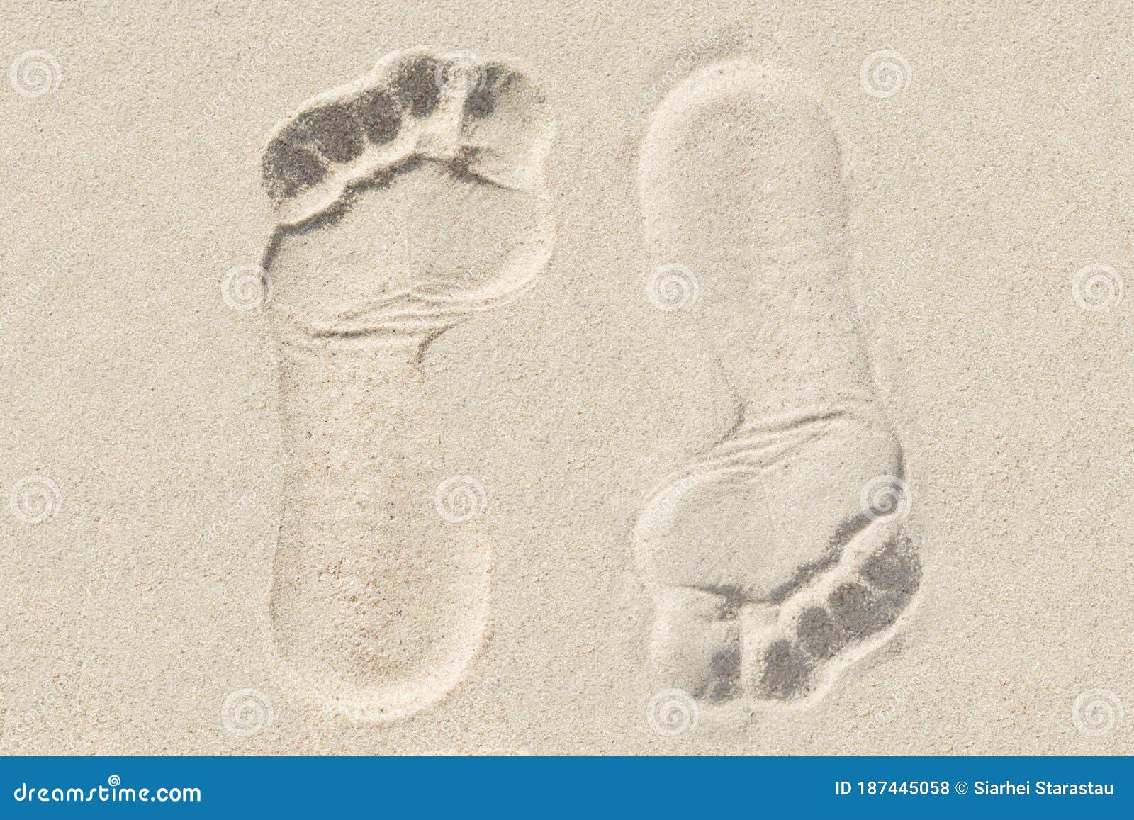 The Footprint of a Human Foot Stock Photo - Image of loneliness ...