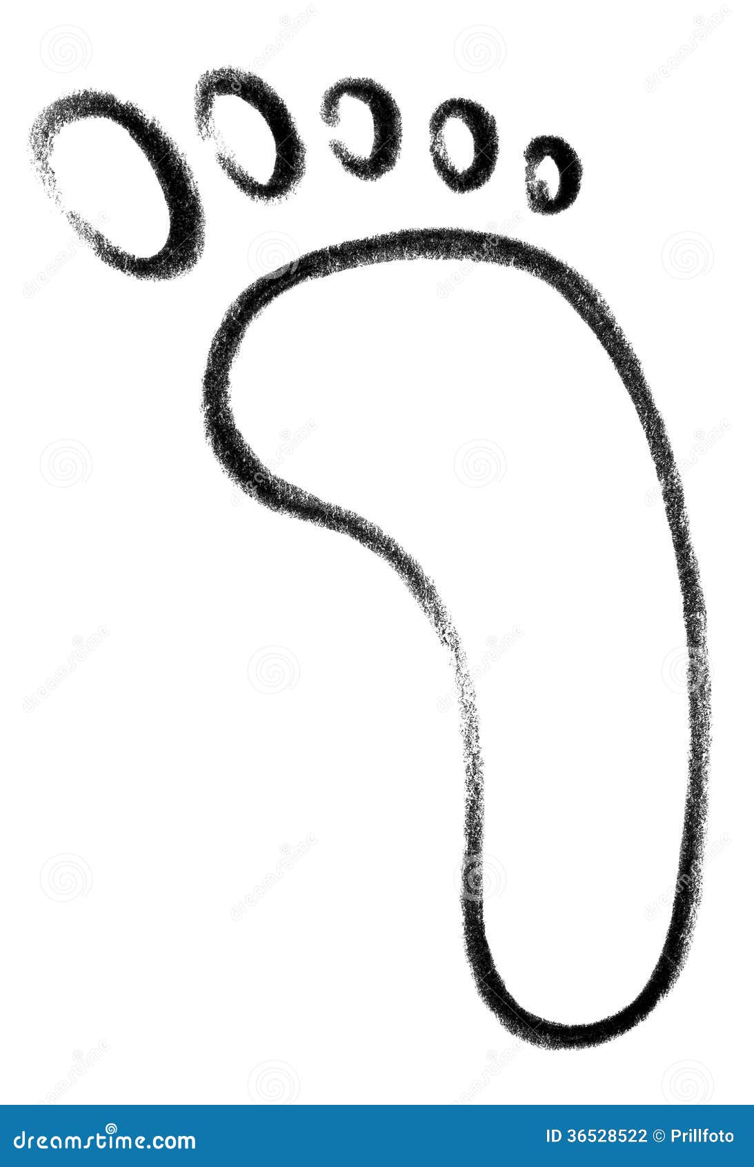 Footprint icon stock illustration. Illustration of crayon - 36528522