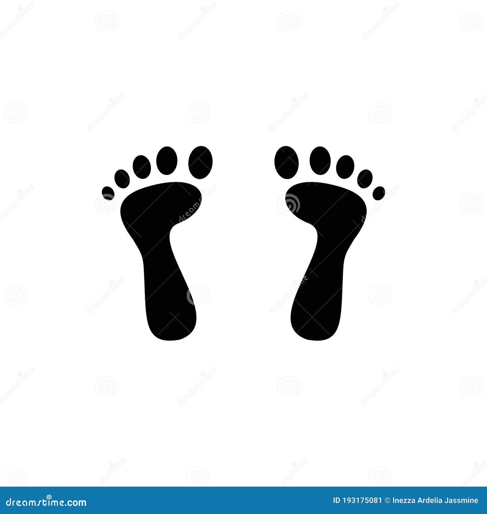 Footprint Icon, Symbol Design Template Stock Vector - Illustration of ...