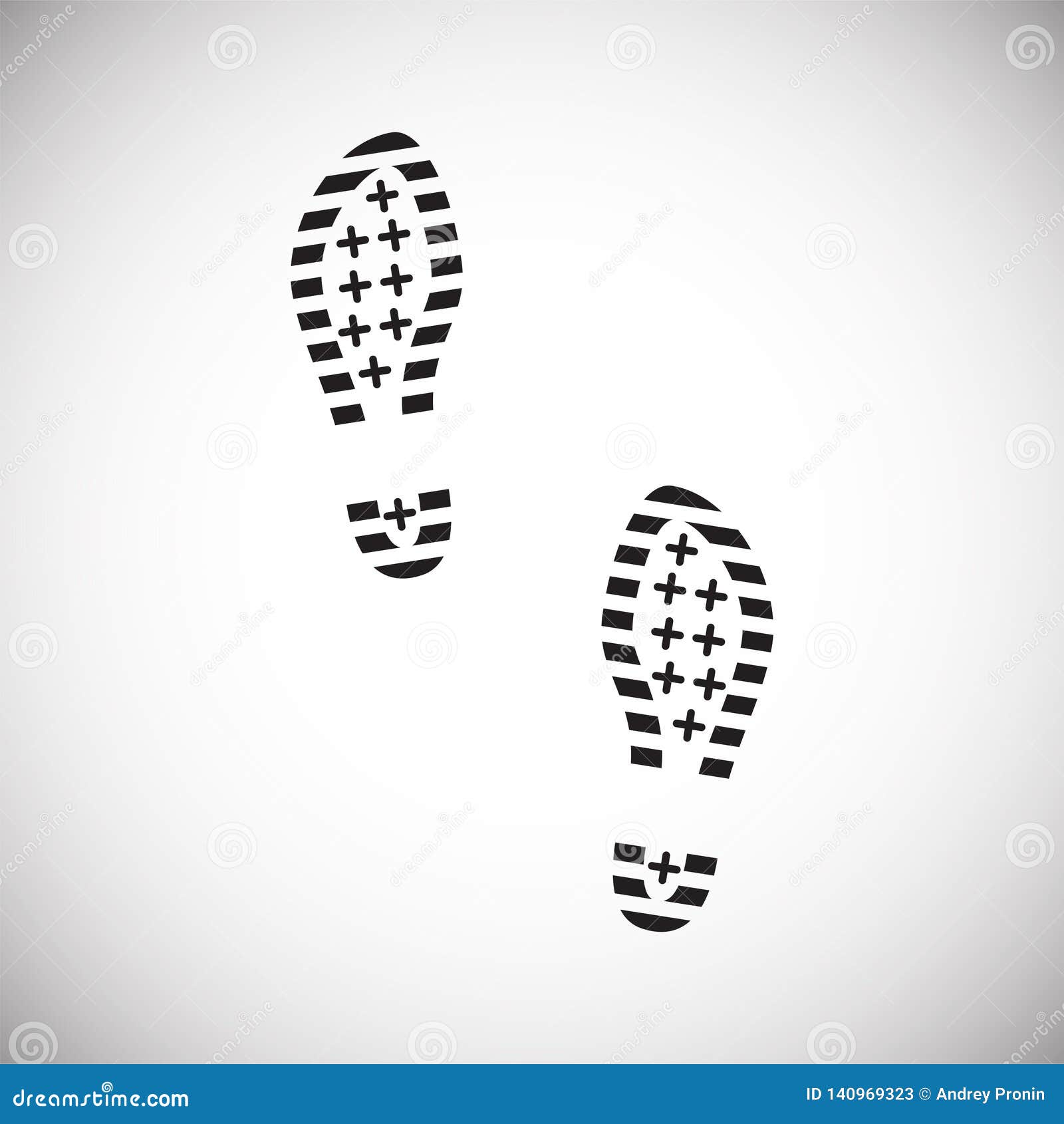 Footprint Icon on White Background for Graphic and Web Design. Simple ...