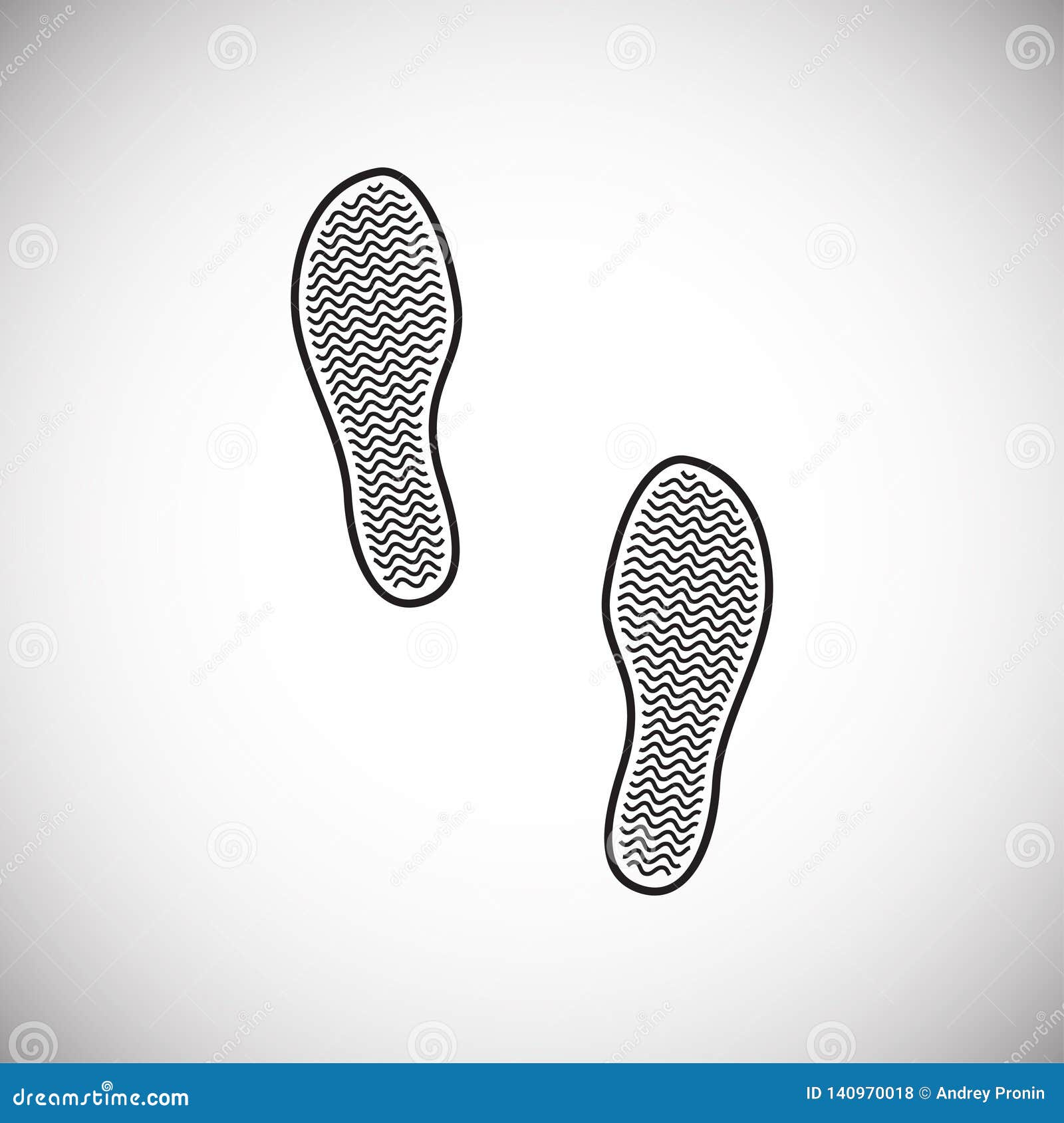 Footprint Icon on White Background for Graphic and Web Design. Simple ...