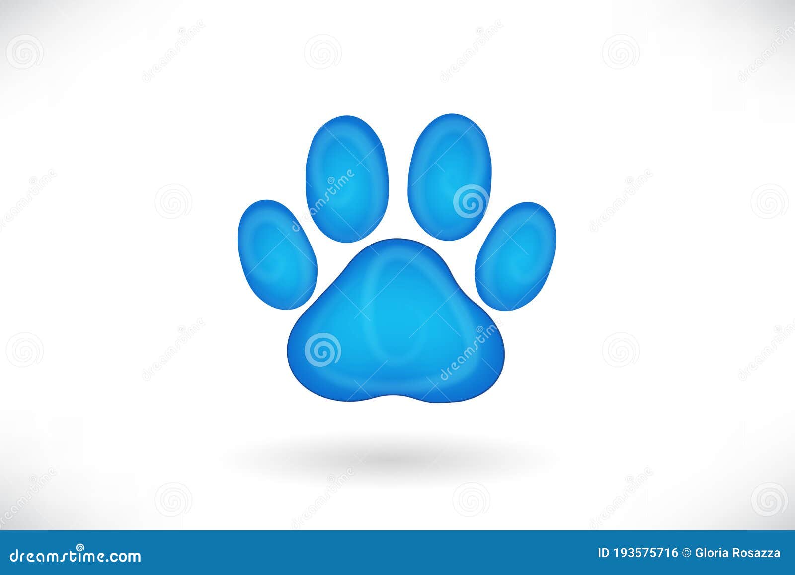 Footprint Dog Logo Blue Vector Stock Vector - Illustration of farm ...