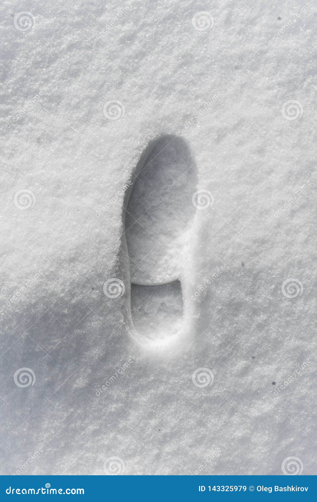 Footprint of a Man in a Boot in the Snow Stock Image - Image of journey ...