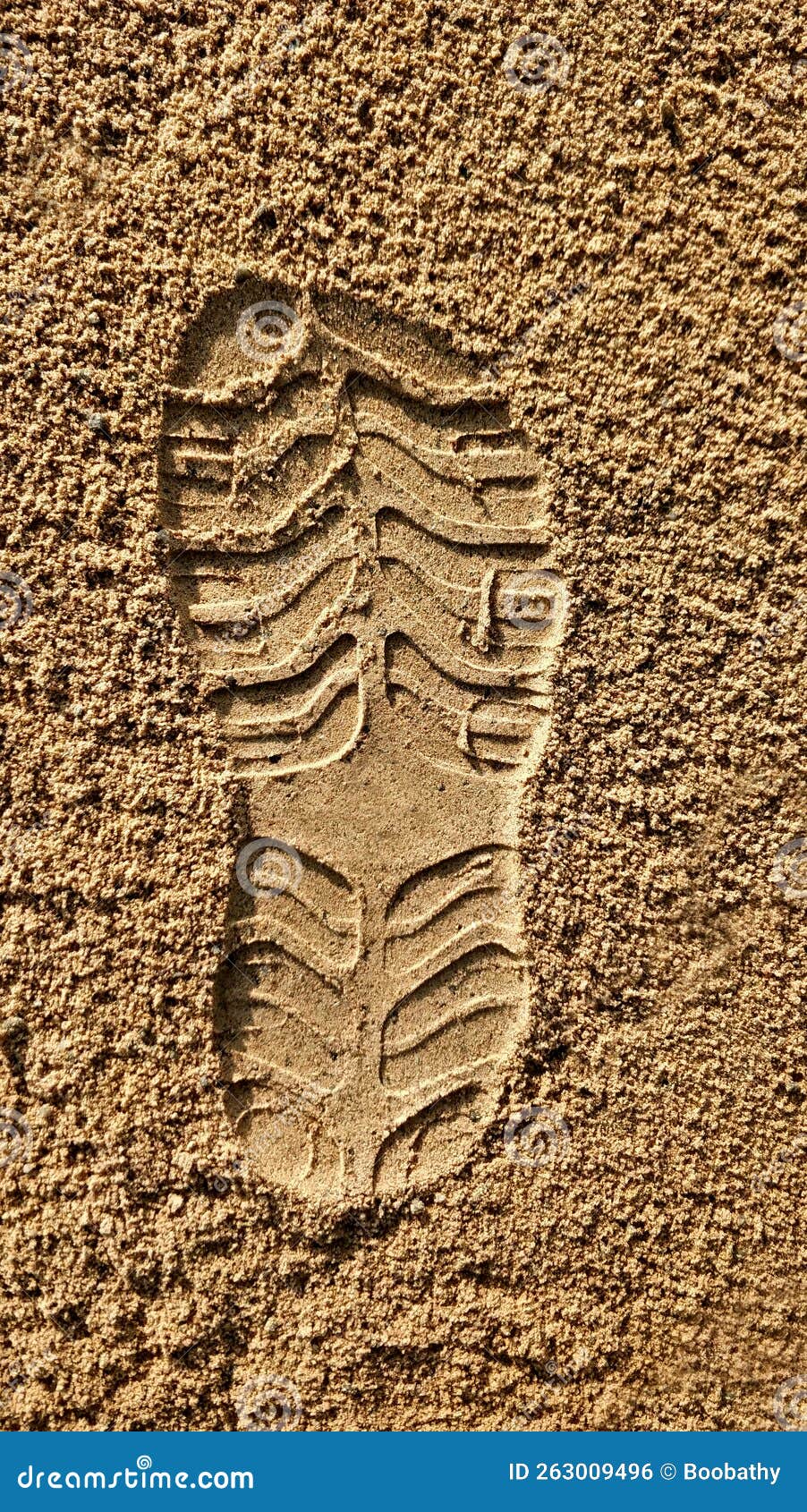 Footprint On Sand Beach Background. Footprint On Wet Beach Sand ...
