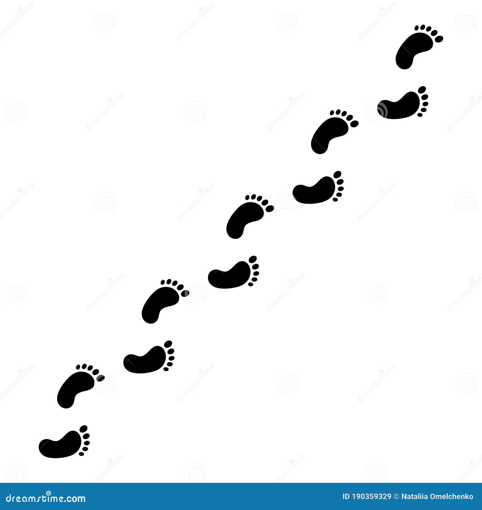 Footprint Path Vector Isolated On White Background. Human Footprints ...