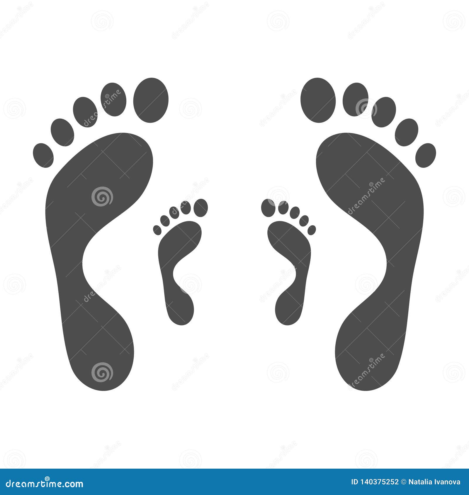 Footprint Path Isolated on a White Background. Vector Illustration ... Footprint Path Isolated on a White Background. Vector Illustration ...