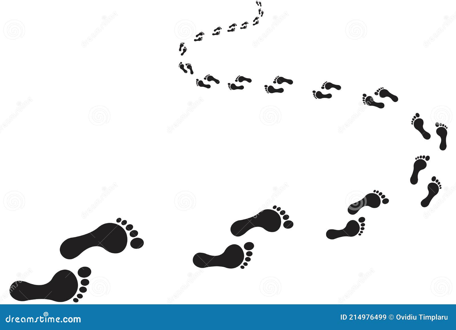 Footprint Path Vector Isolated On White Background. Human Footprints ...