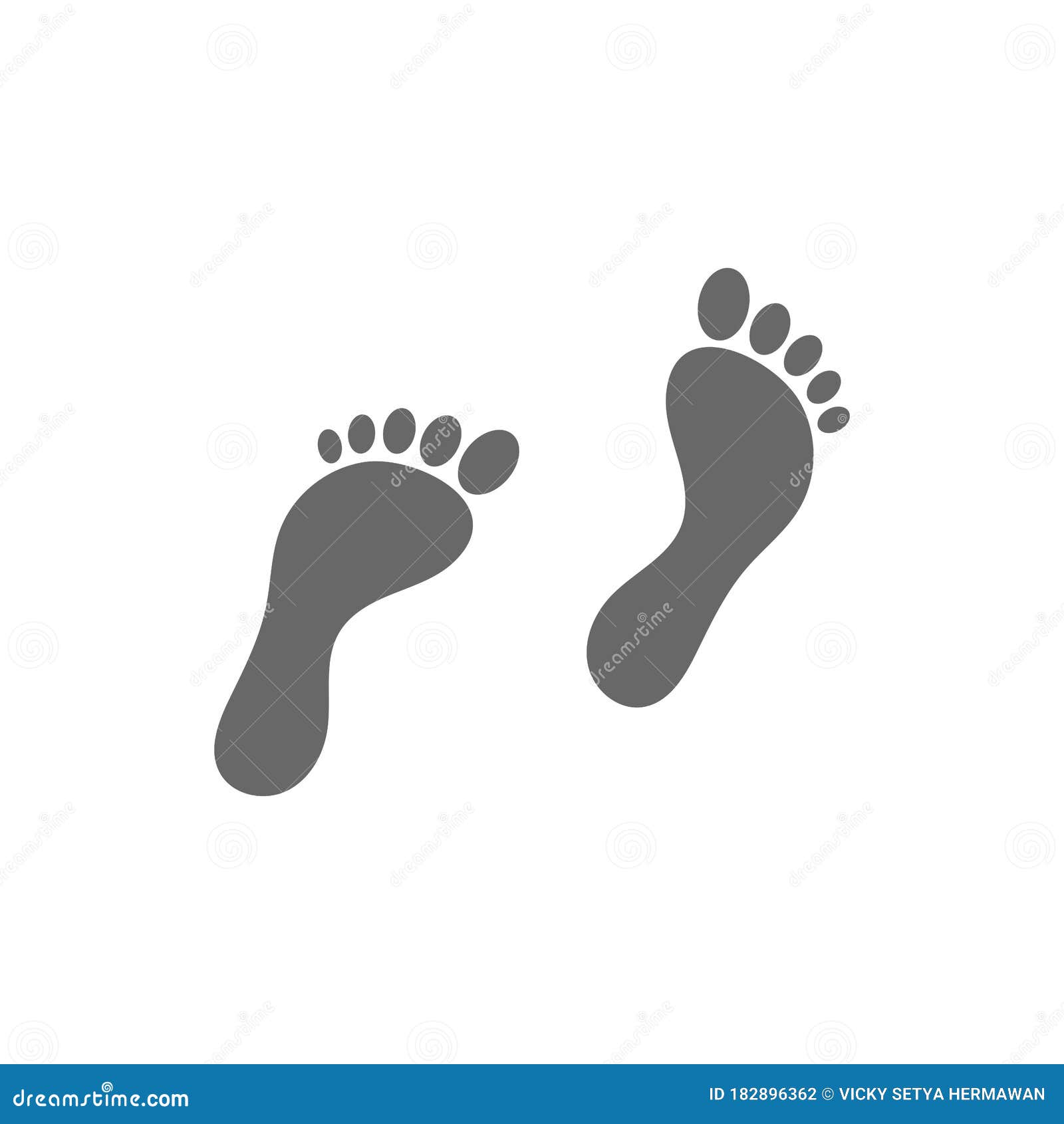 Footprint Path Vector Isolated On White Background. Human Footprints ...