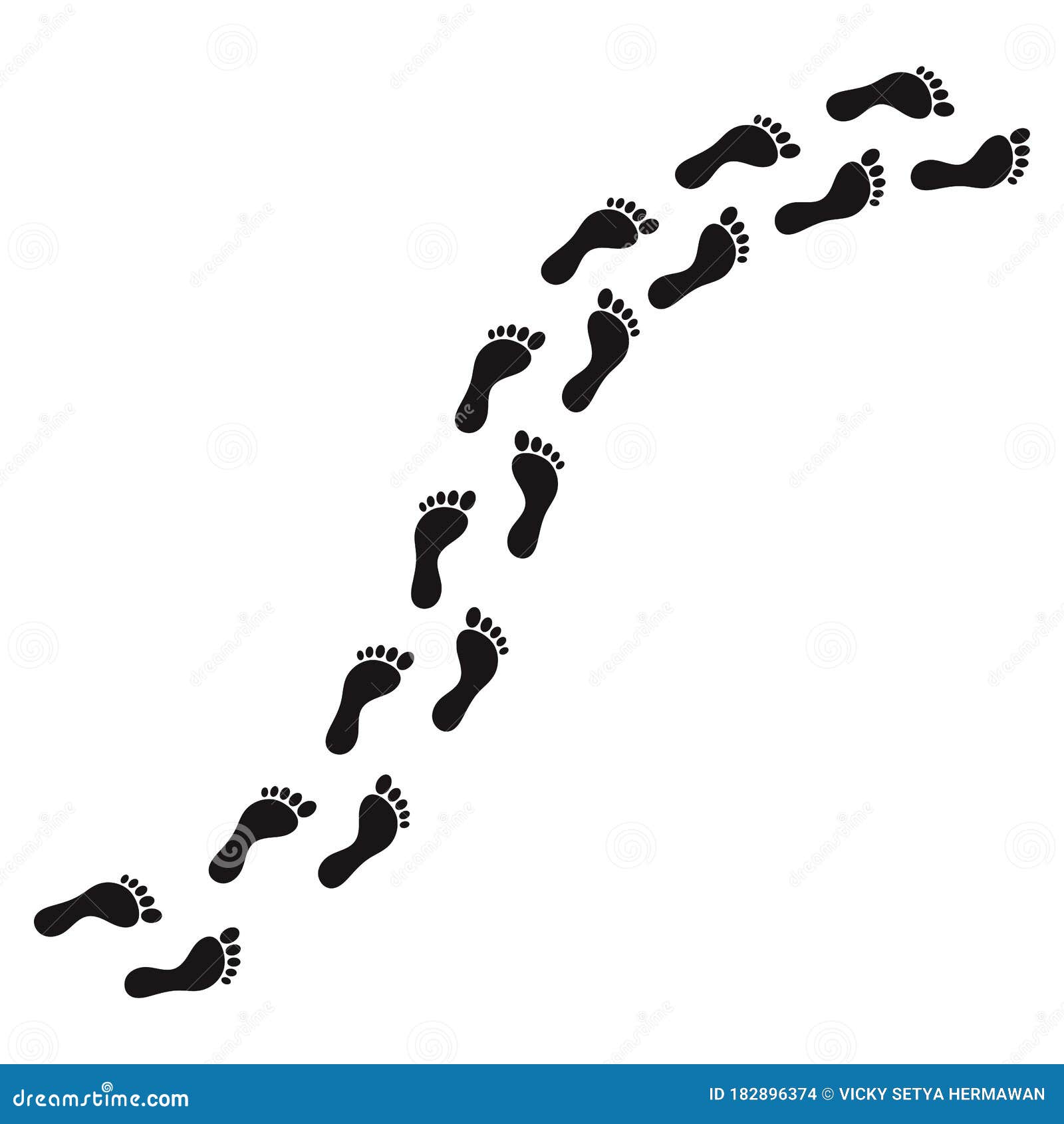 Footprint Path Vector Isolated on White Background. Human Footprints ... Footprint Path Vector Isolated on White Background. Human Footprints ...