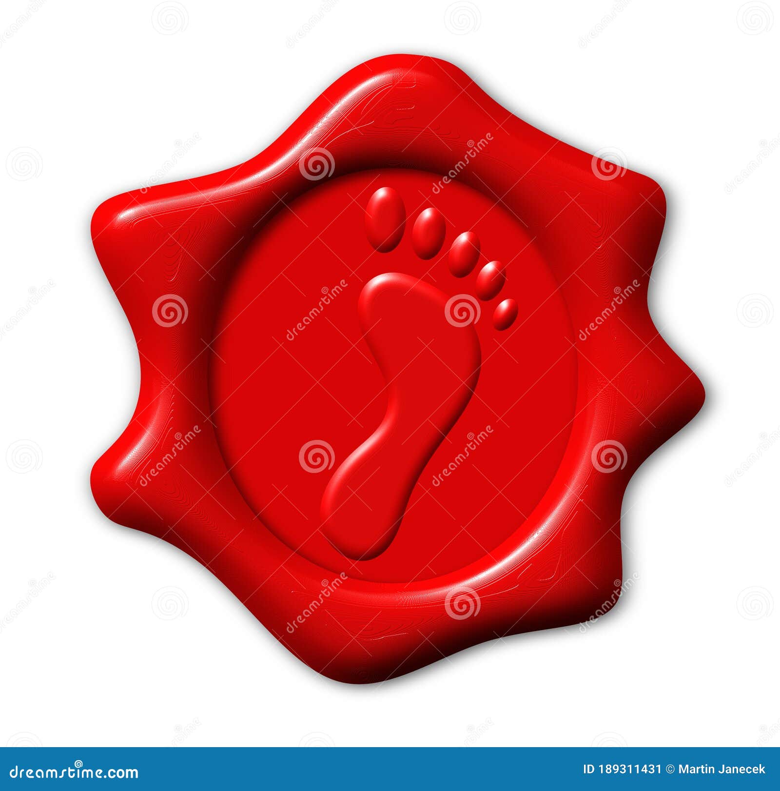 Footprint Seal, Electronic Signature Concept Stock Illustration ...