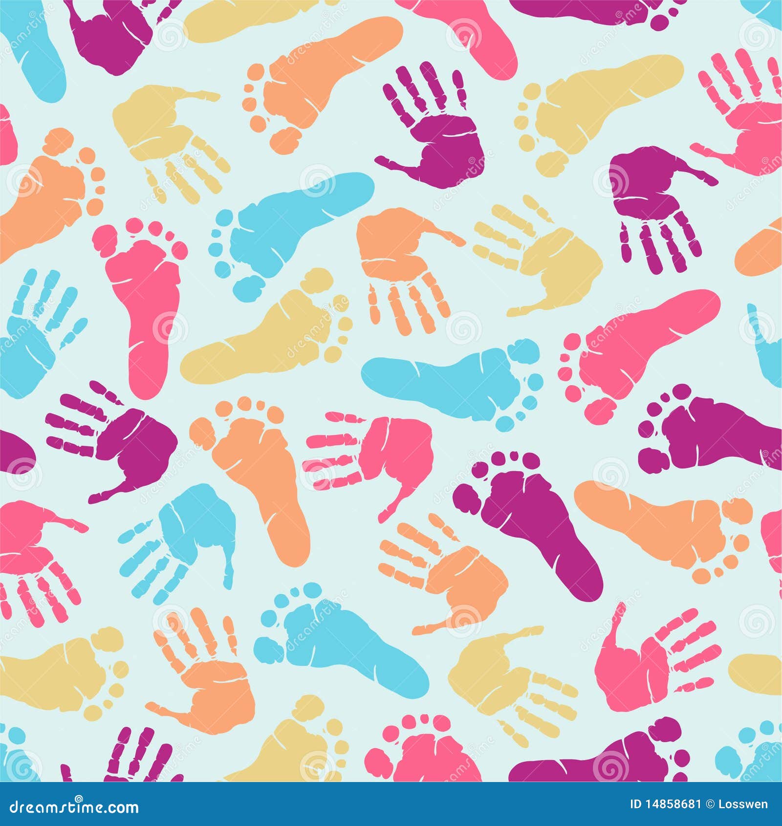 Footprint seamless pattern stock vector. Illustration of authentication ...