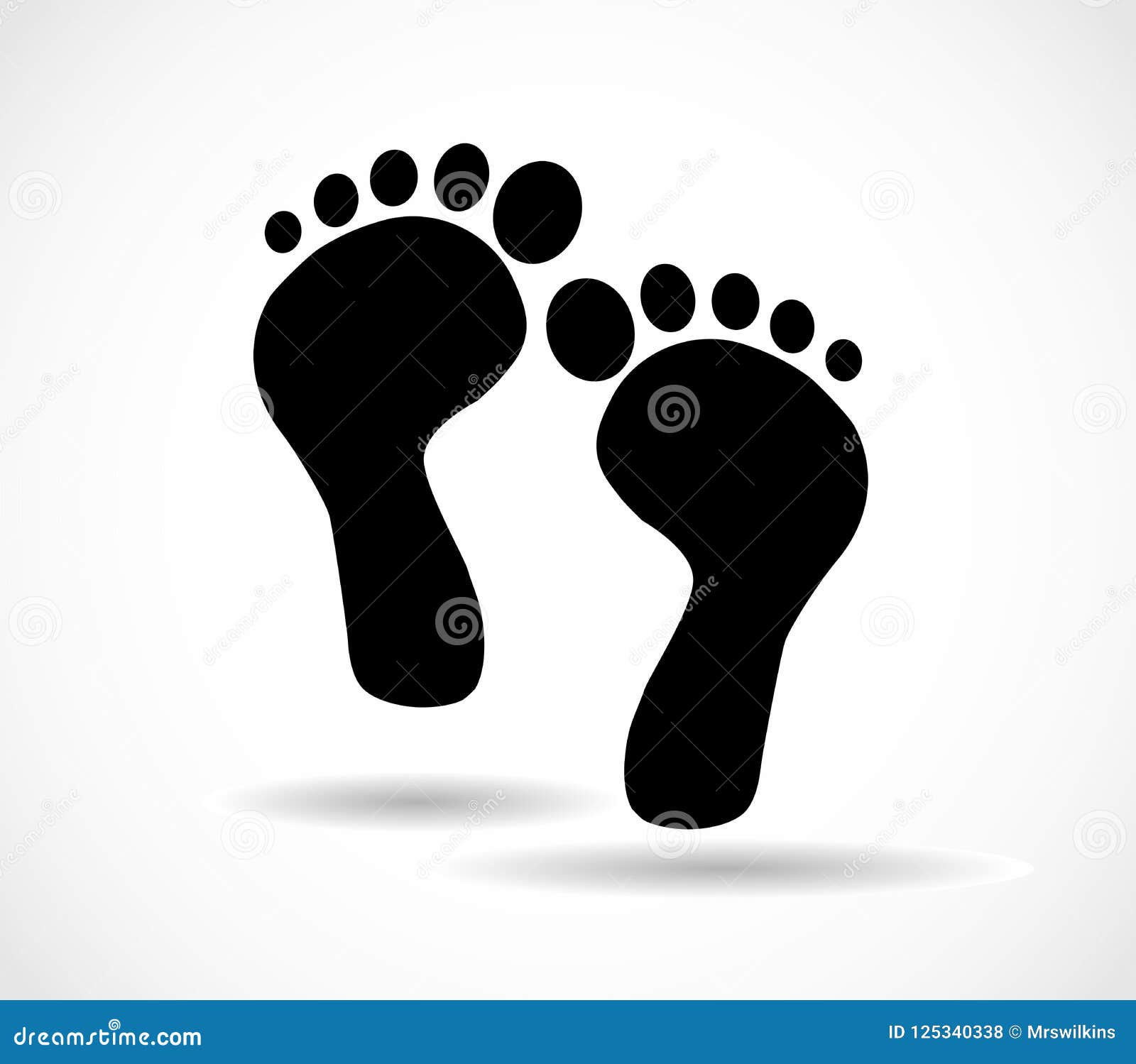 Footprint set vector stock illustration. Illustration of footstep ...