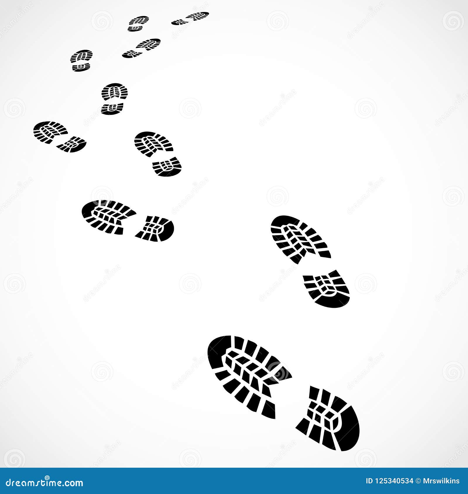 Footprint set vector stock vector. Illustration of sign - 125340534
