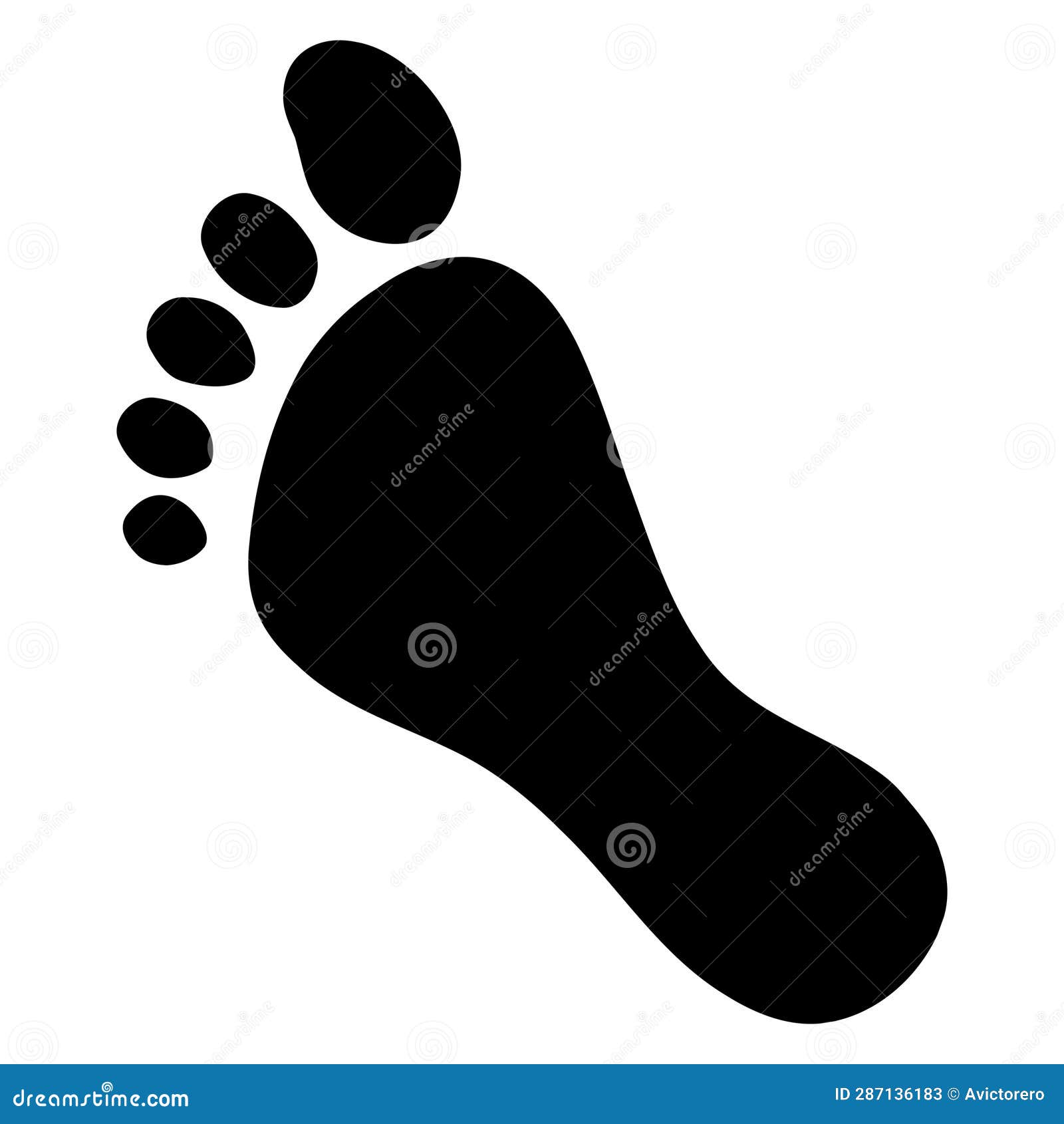 Footprint silhouette icon stock vector. Illustration of graphic - 287136183
