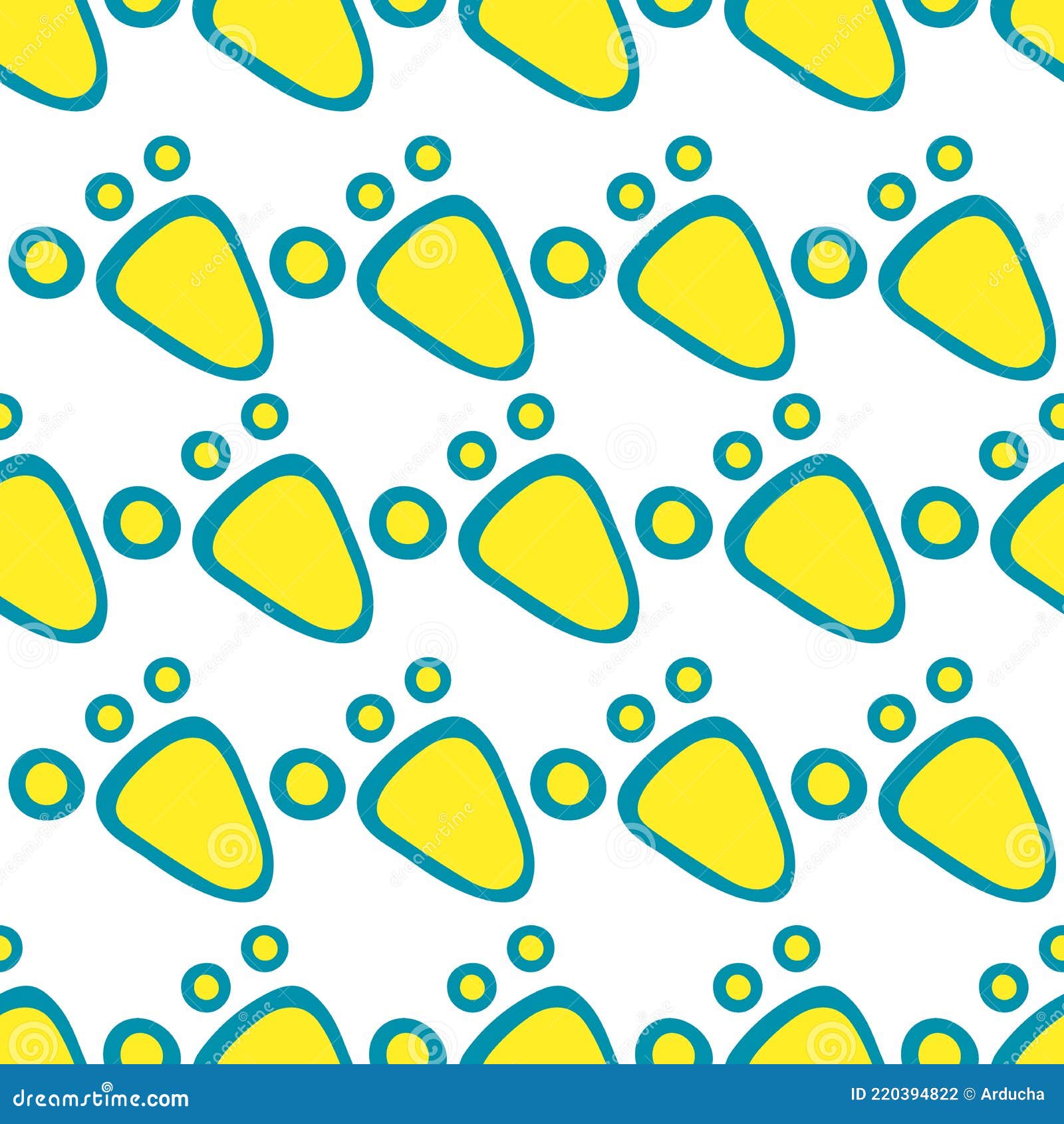 Footprint Steps Seamless Repeat Pattern. Background Illustration Stock ...