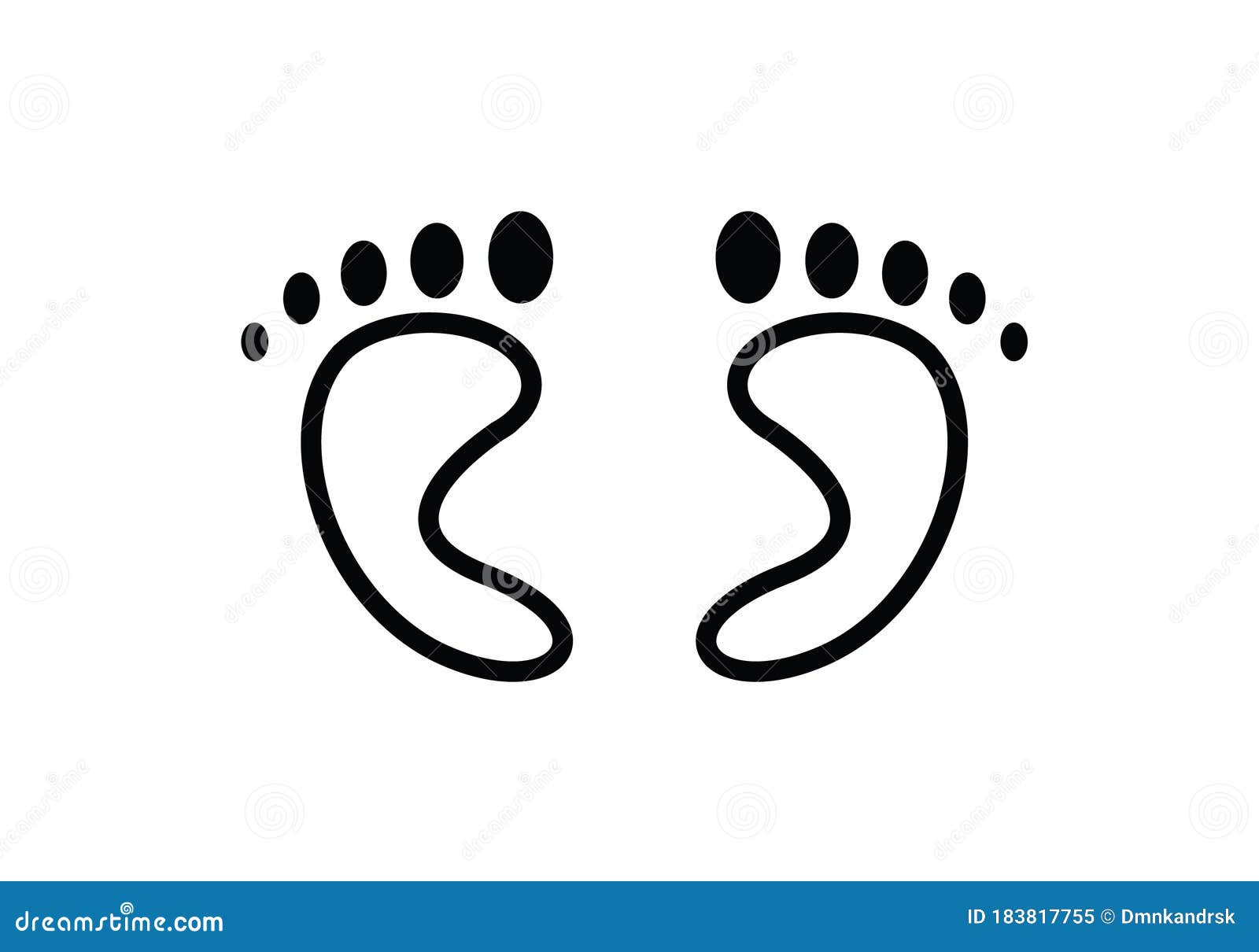 Footprint Symbol Feet Shape Humanity Vector Illustration Stock Vector ...